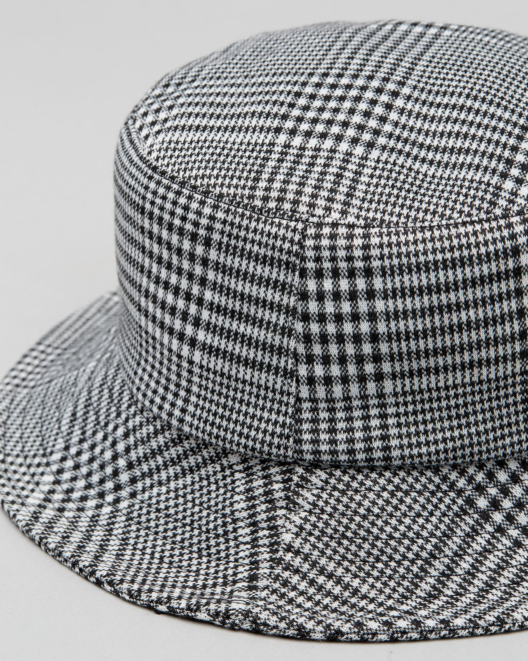 Ava And Ever Reggie Bucket Hat In Black/white Check - Fast Shipping ...