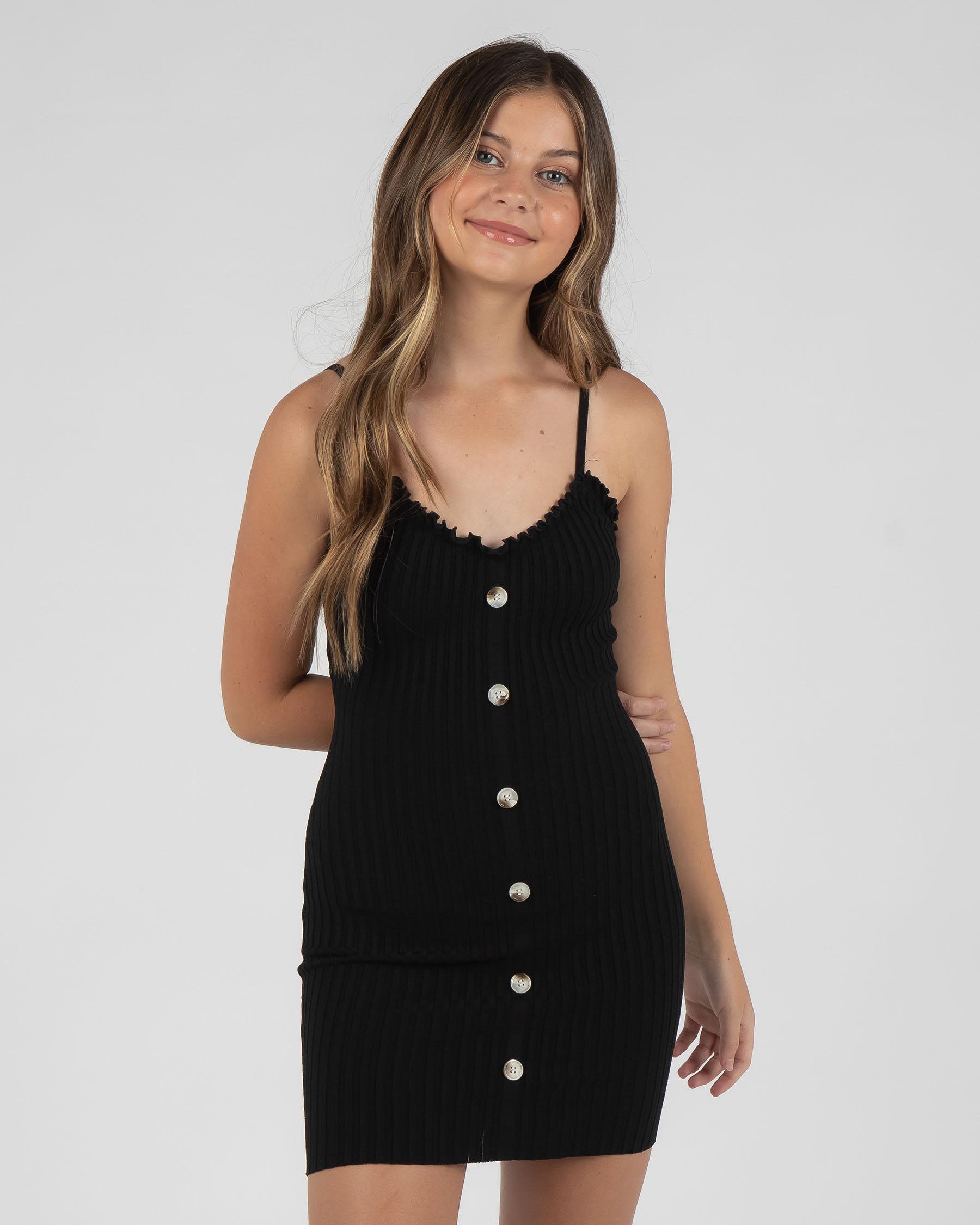 Shop Mooloola Girls' Tenielle Dress In Black - Fast Shipping & Easy ...
