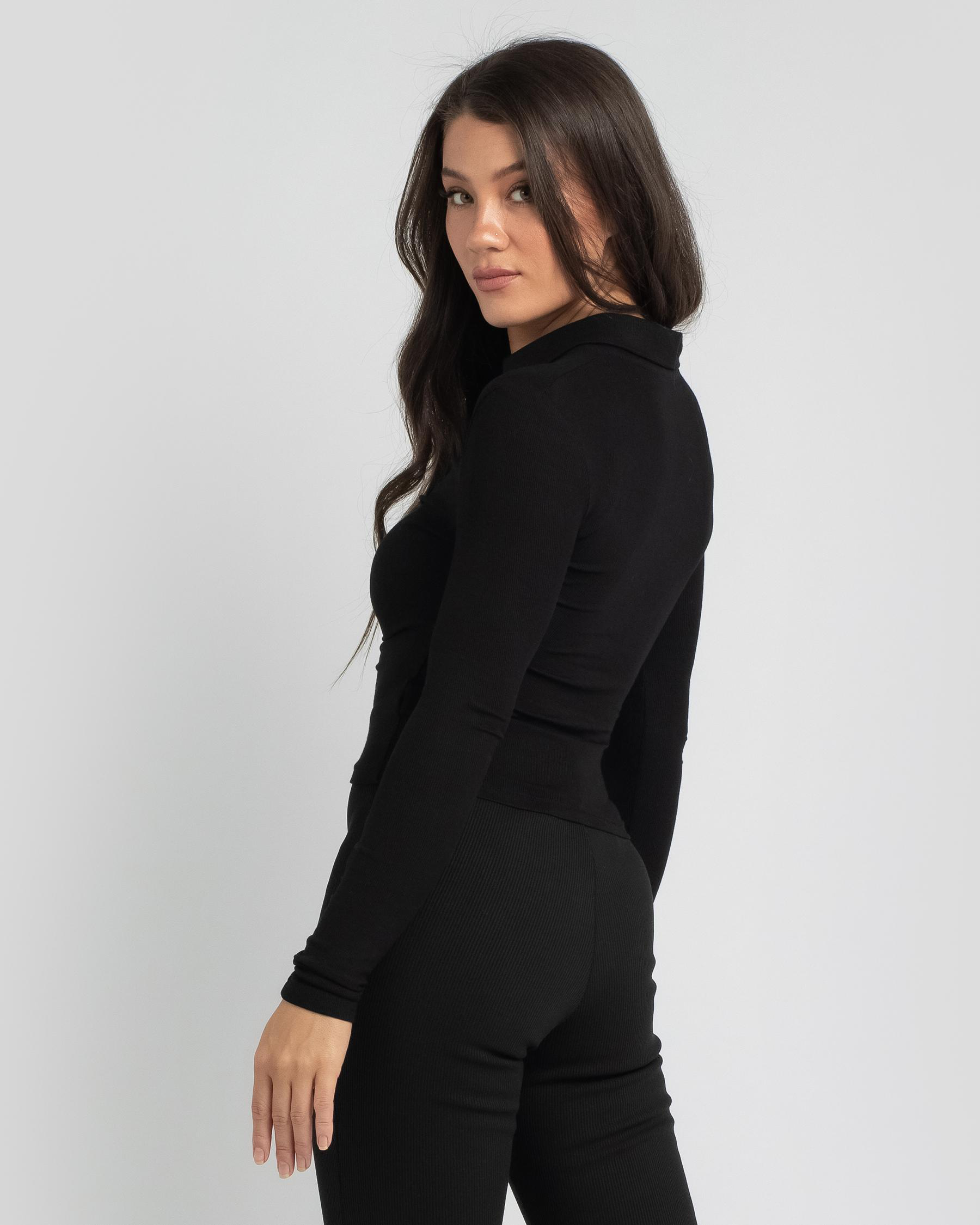 Shop Mooloola Sabina Shirt In Black - Fast Shipping & Easy Returns ...
