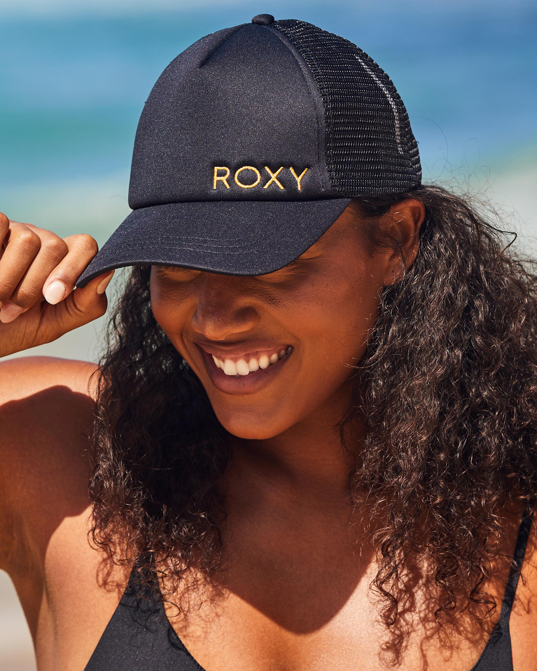 Shop Roxy Finishline 2 Logo Cap In Anthracite - Fast Shipping & Easy ...