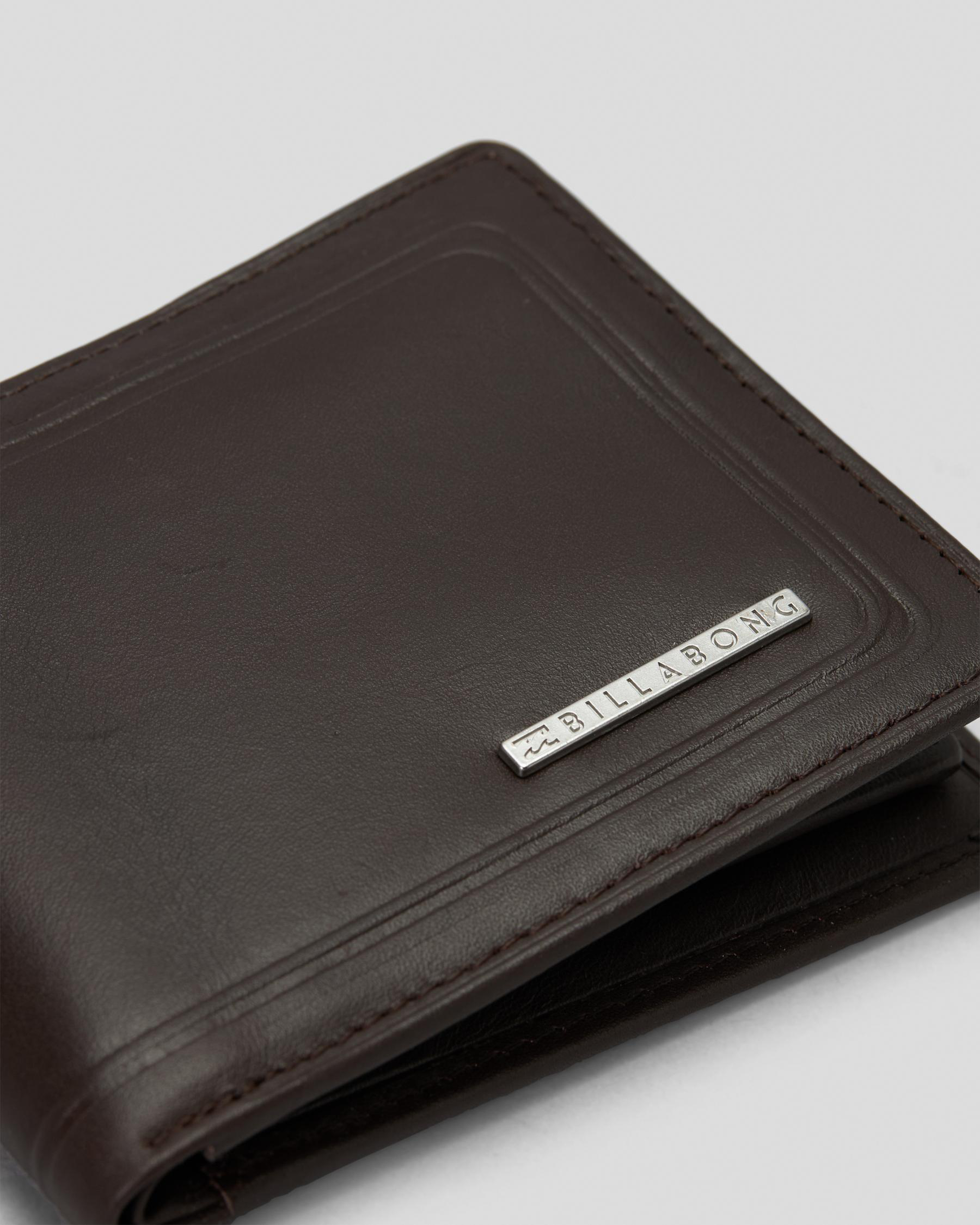 Billabong Scope 2 In 1 Leather Wallet In Java Grain - Fast Shipping ...