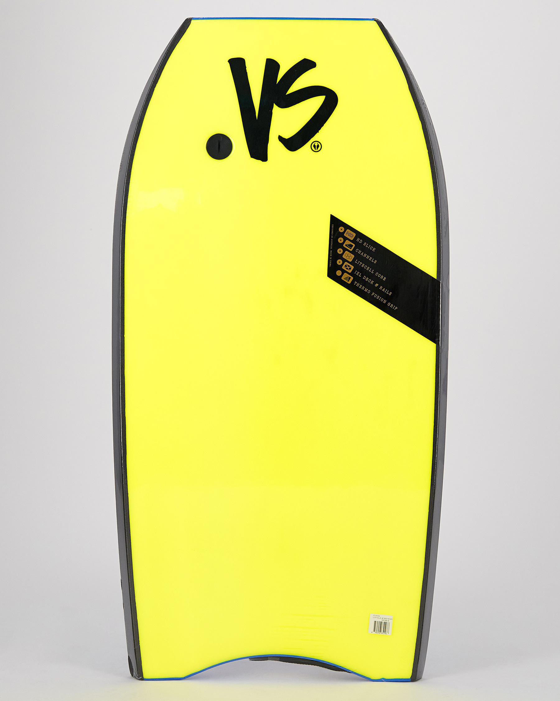 Shop Versus Spark 40" Bodyboard In Light Blue/fluro Yellow - Fast ...