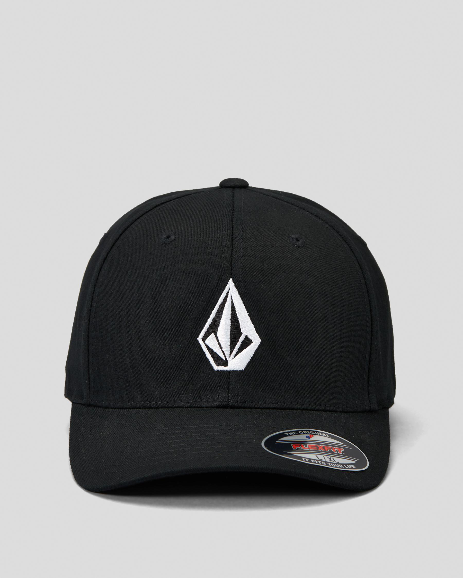 Shop Volcom Full Stone Flexfit Cap In Black - Fast Shipping & Easy ...