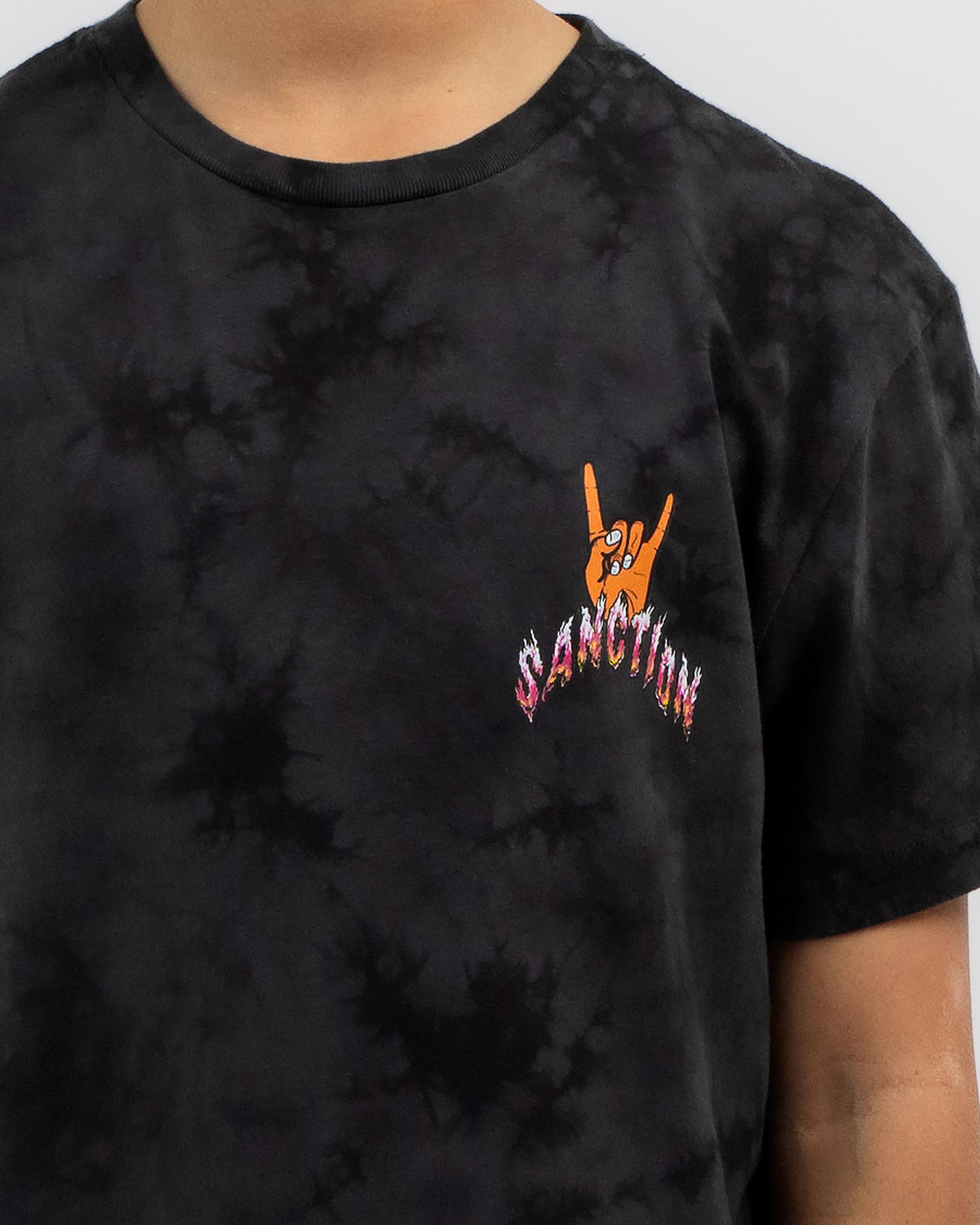 Shop Sanction Boys' Splash T-Shirt In Black Mottle - Fast Shipping ...