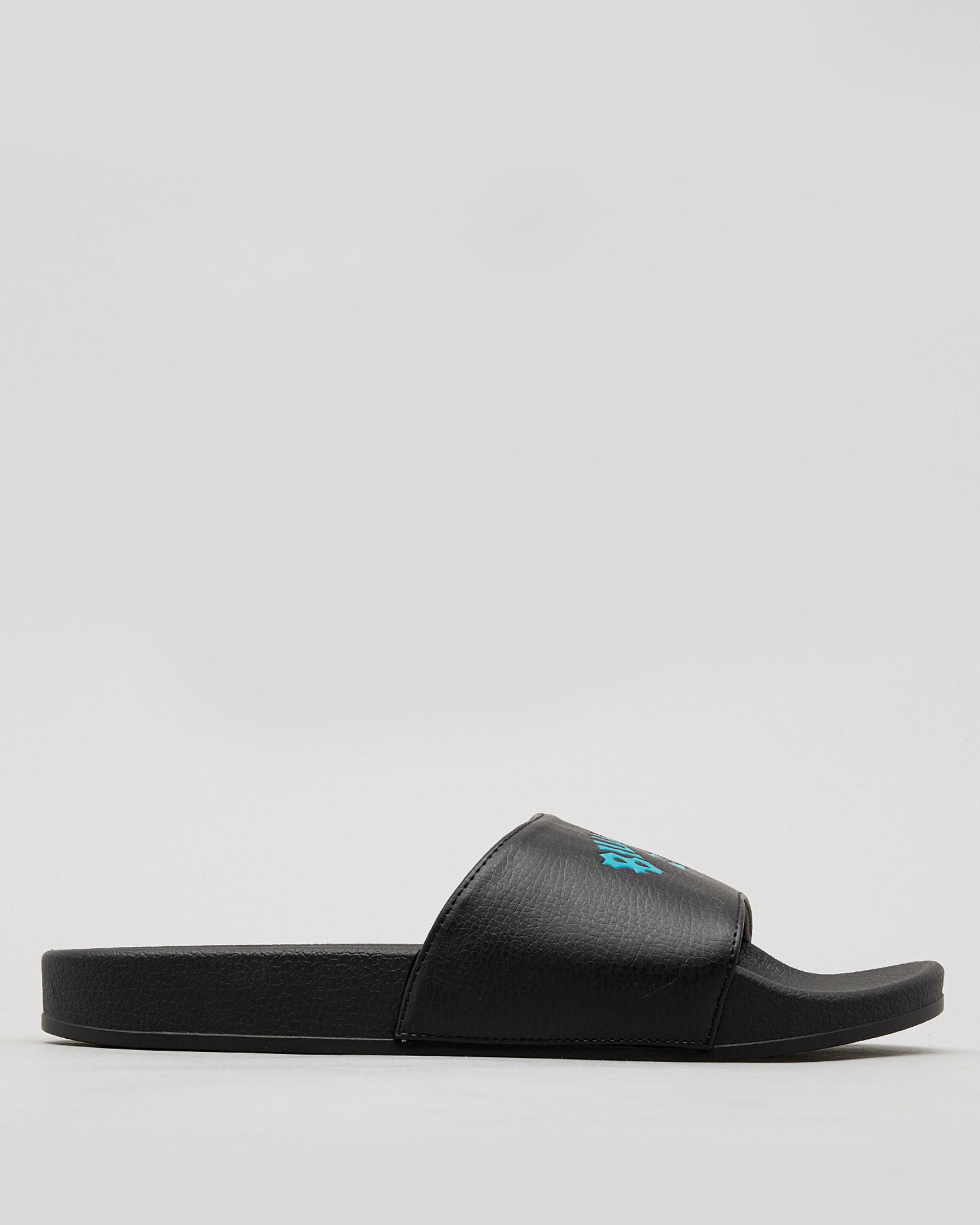 Shop Billabong Pool Slides In Black Pop - Fast Shipping & Easy Returns ...