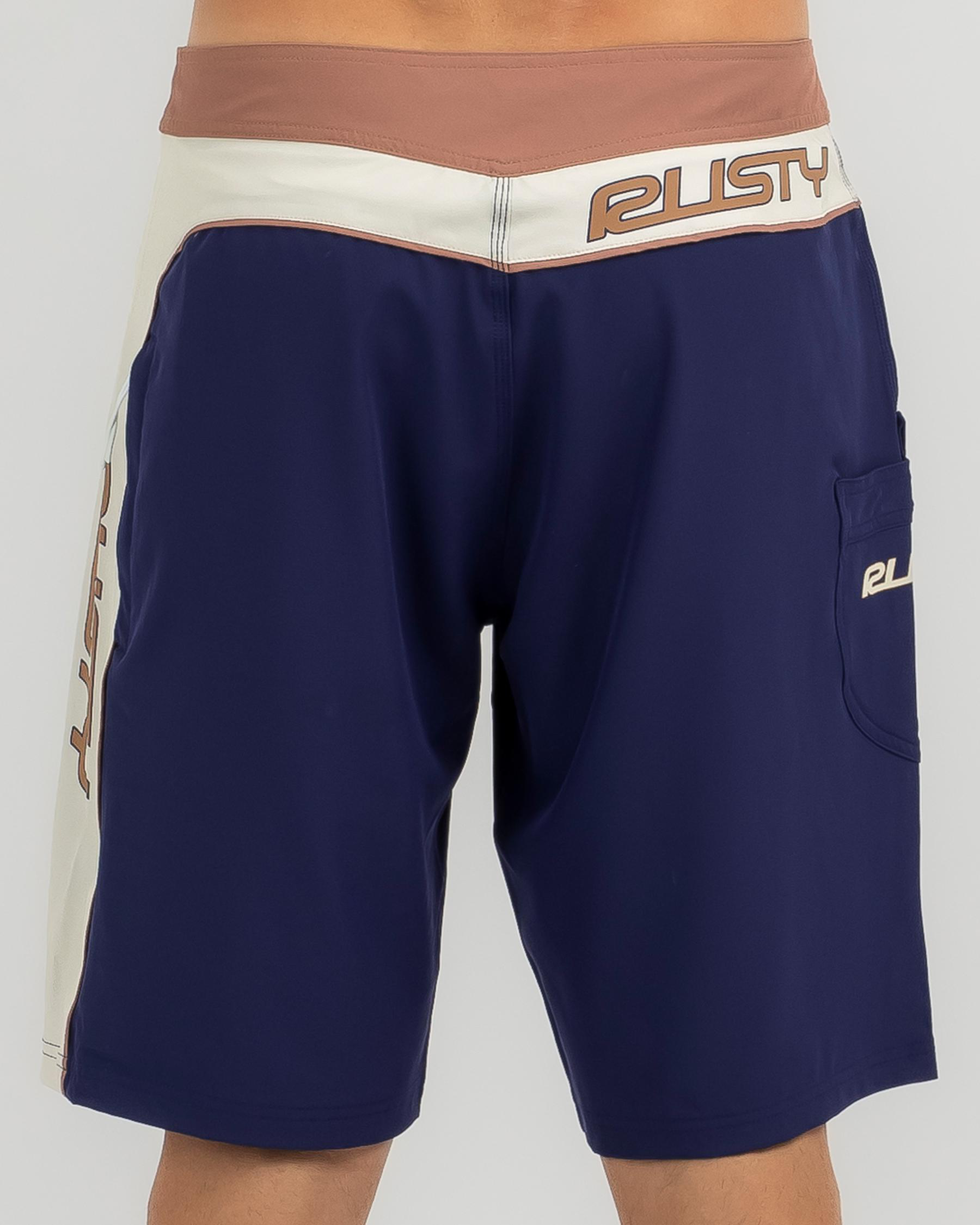 Shop Rusty Burner Board Shorts In Navy Blue - Fast Shipping & Easy ...