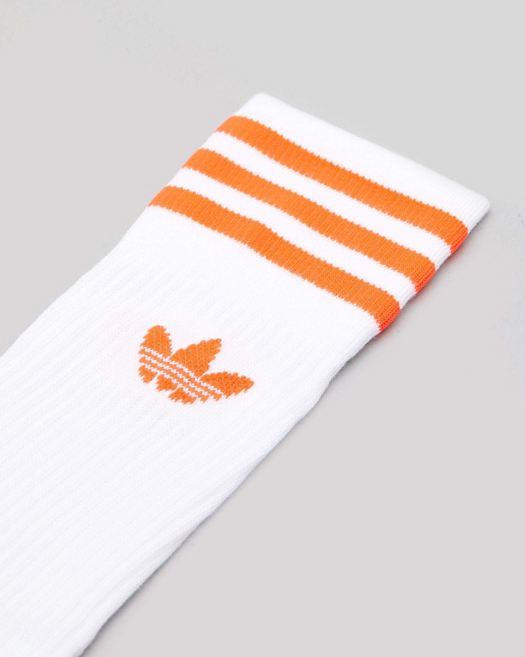 Shop adidas Womens Solid Crew Sock Pack In White / White / White - Fast ...