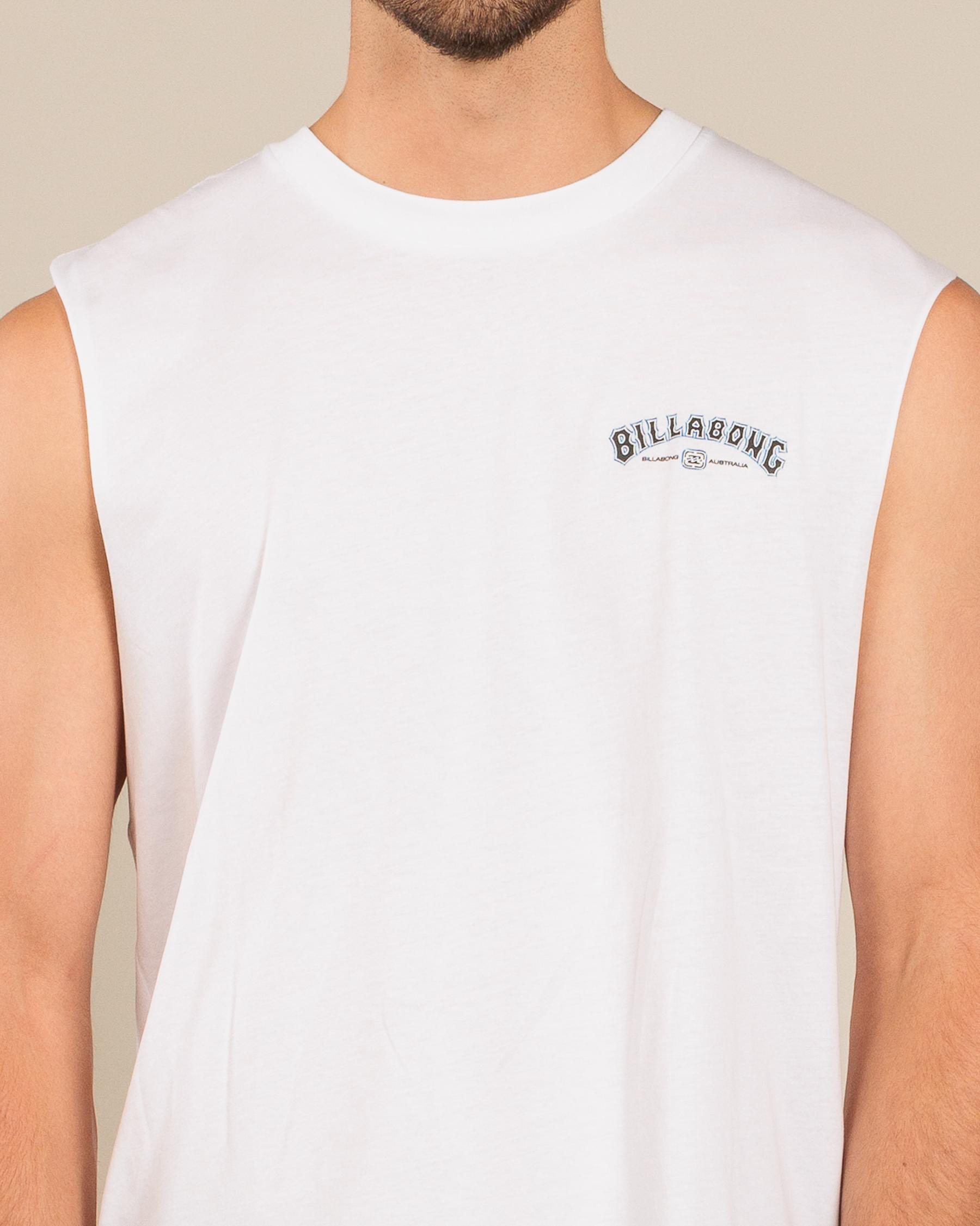 Shop Billabong Chrome Arch Muscle Tank In White - Fast Shipping & Easy ...