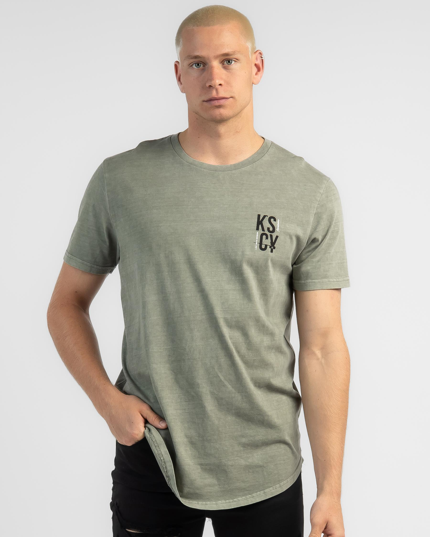 Shop Kiss Chacey Hearts Dual Curved T-Shirt In Pigment Shadow - Fast ...