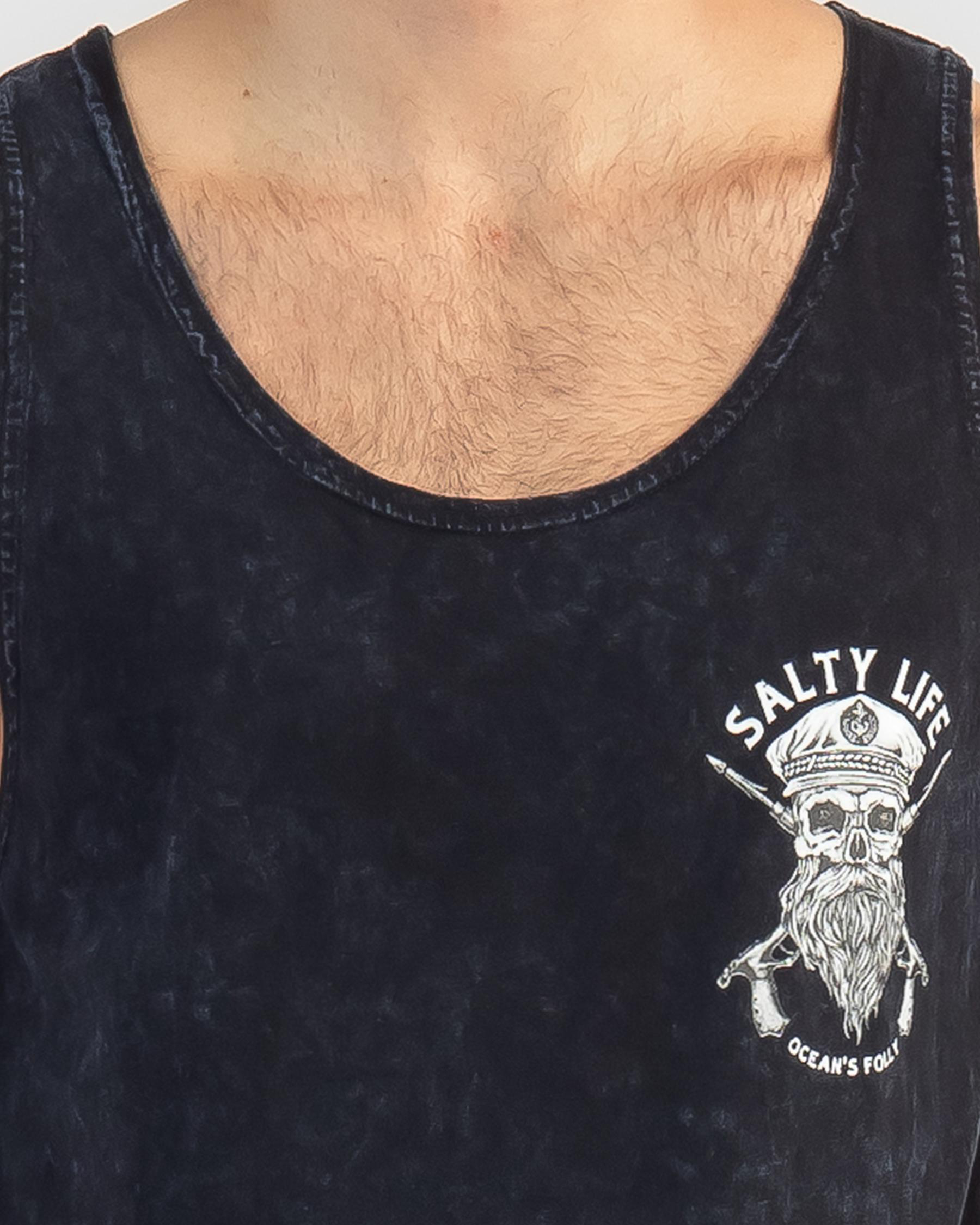 Shop Salty Life Oceans Folly Singlet In Navy - Fast Shipping & Easy ...