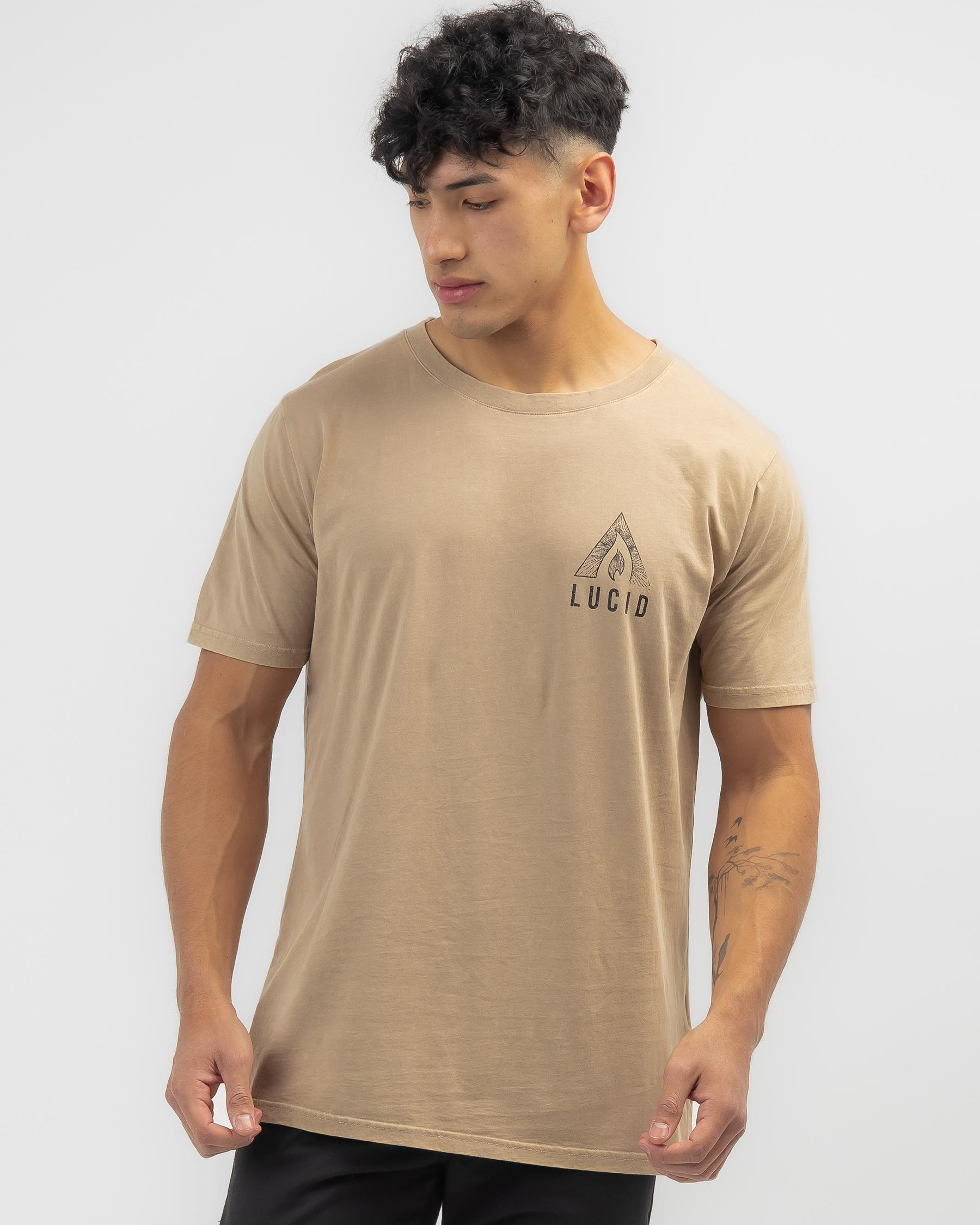 Shop Lucid Flaming T-Shirt In Sand Acid - Fast Shipping & Easy Returns ...