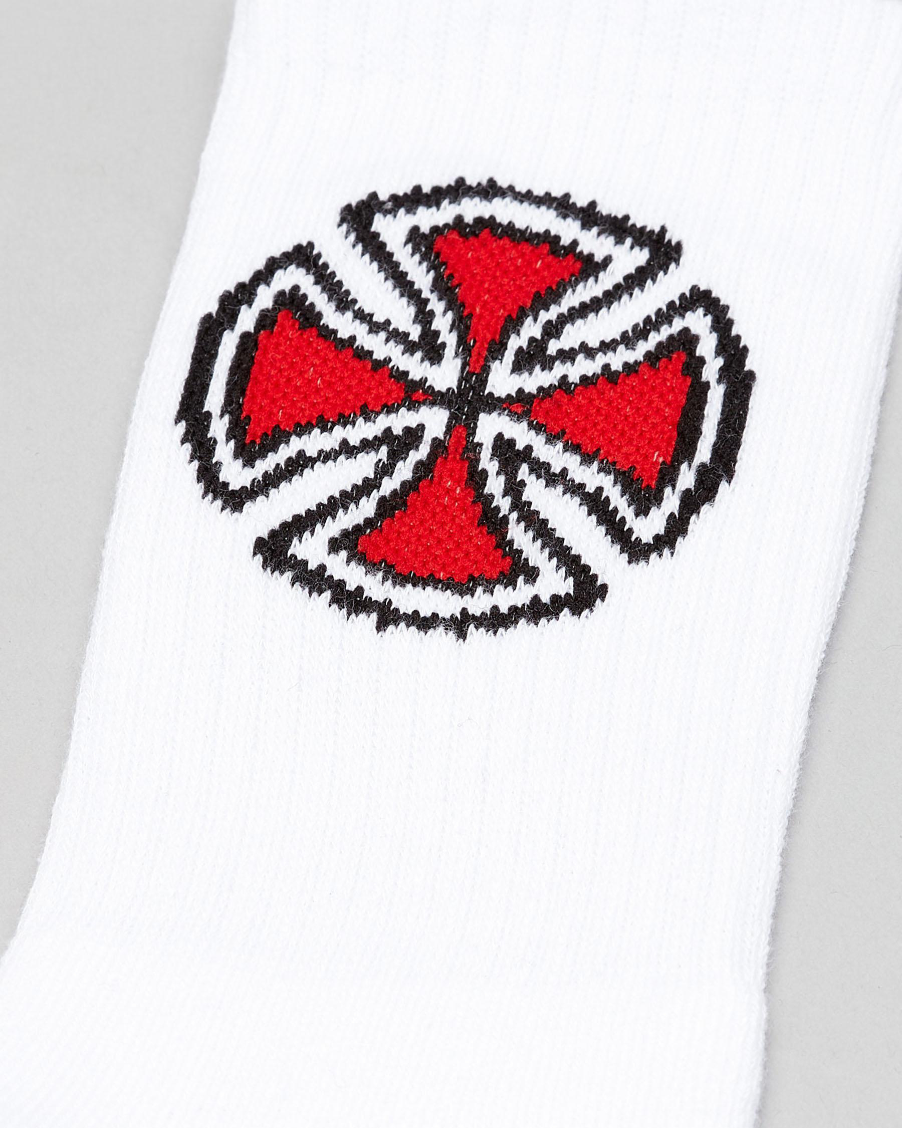 Shop Independent Og Cross Socks 4 Pack In White - Fast Shipping & Easy ...