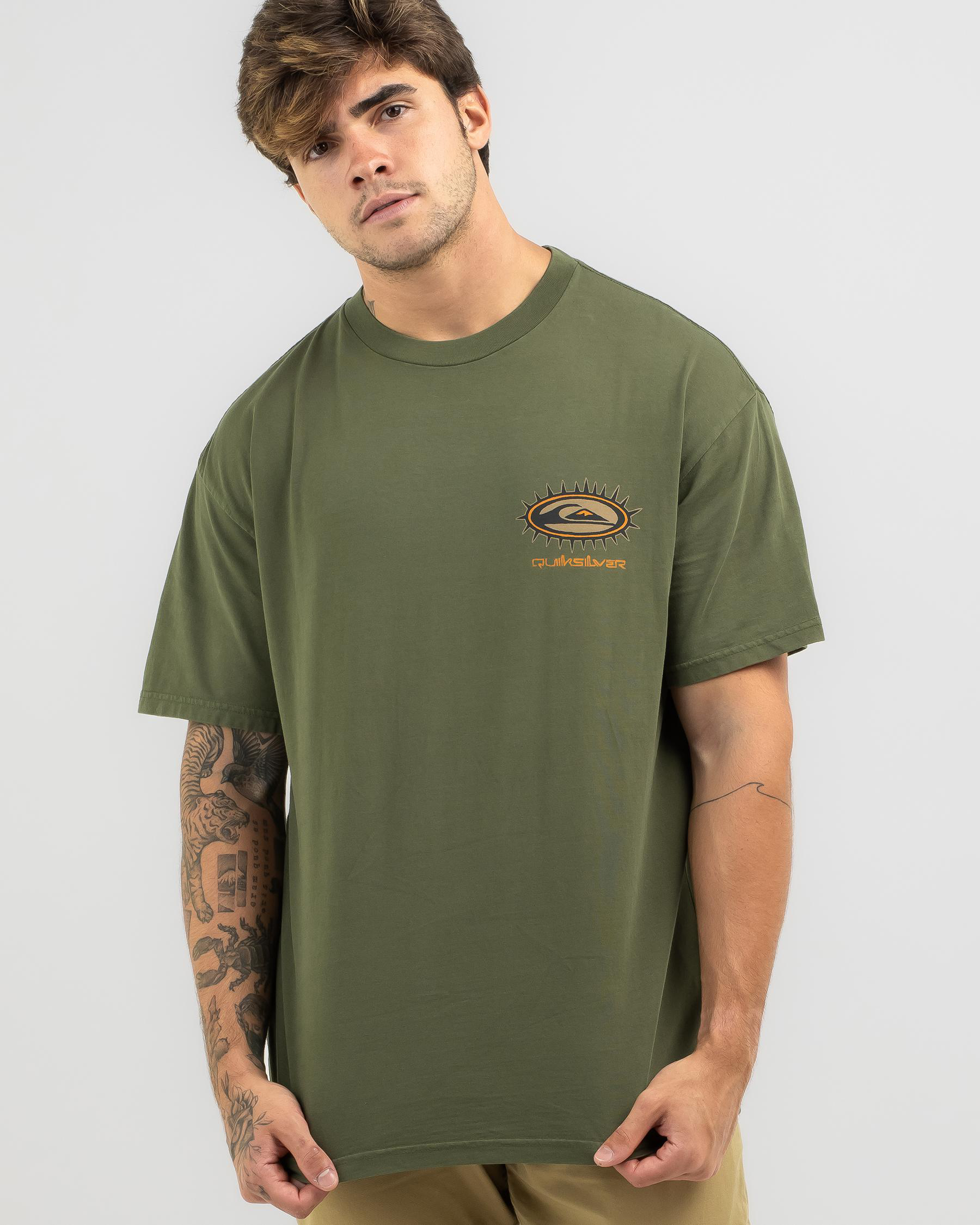 Quiksilver Mongrel Spikey T-Shirt In Grape Leaf - Fast Shipping & Easy ...