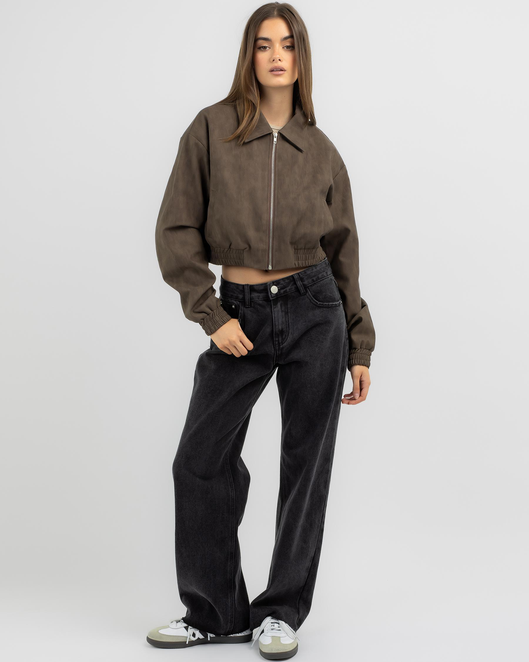 Shop Mint Vanilla Scarlette Jacket In Brown - Fast Shipping & Easy ...