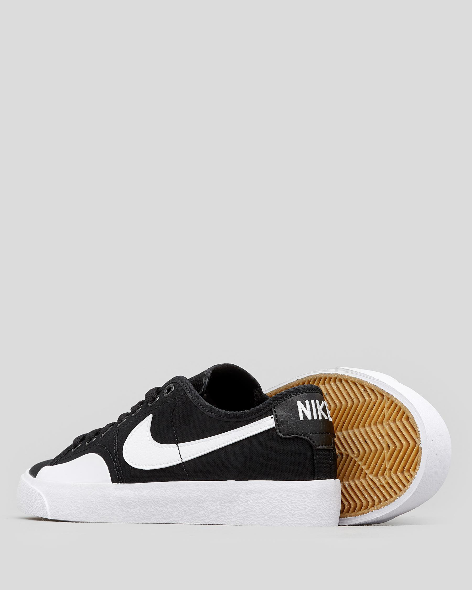 Shop Nike Boys' Blazer Court Shoes In Black/white/black - Fast Shipping ...