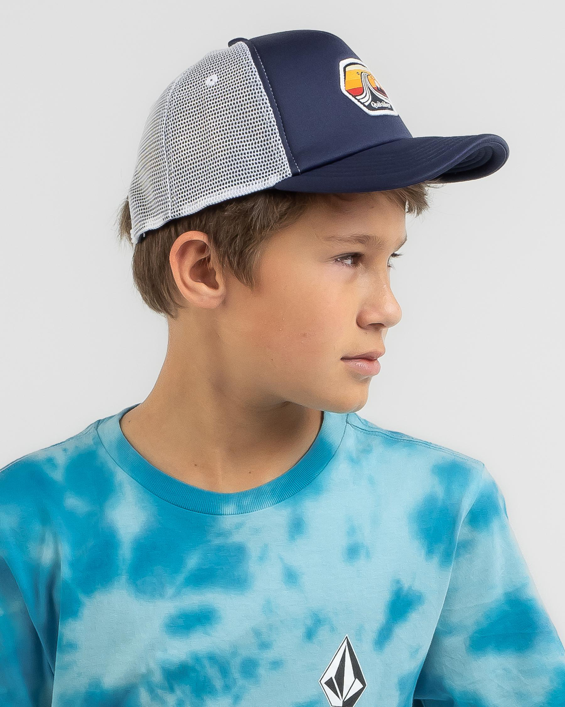 Shop Quiksilver Boys' Slab Hunter Cap In Navy Blazer - Fast Shipping ...