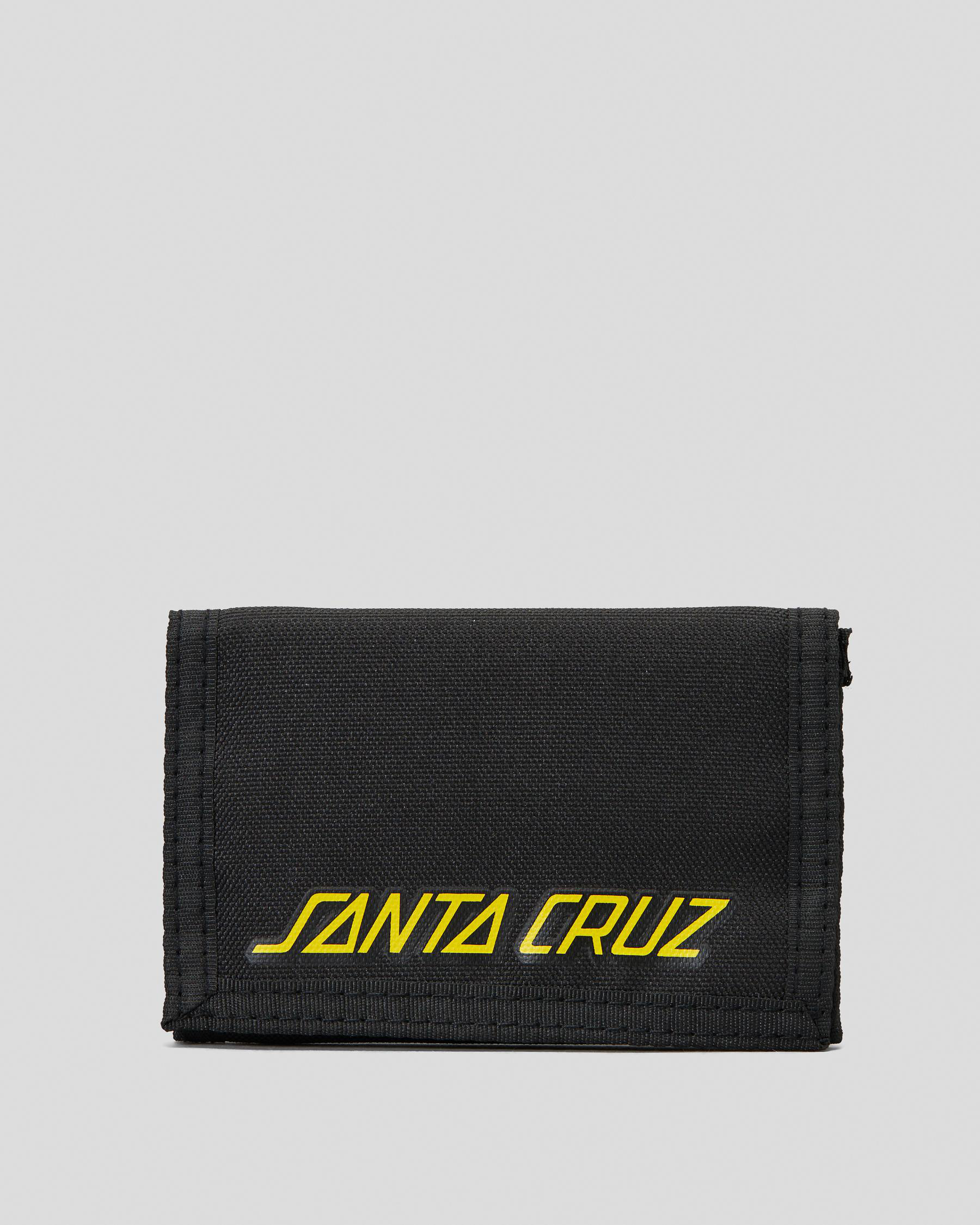 Santa Cruz Classic Dot Strip Velcro Wallet In Black | City Beach Australia