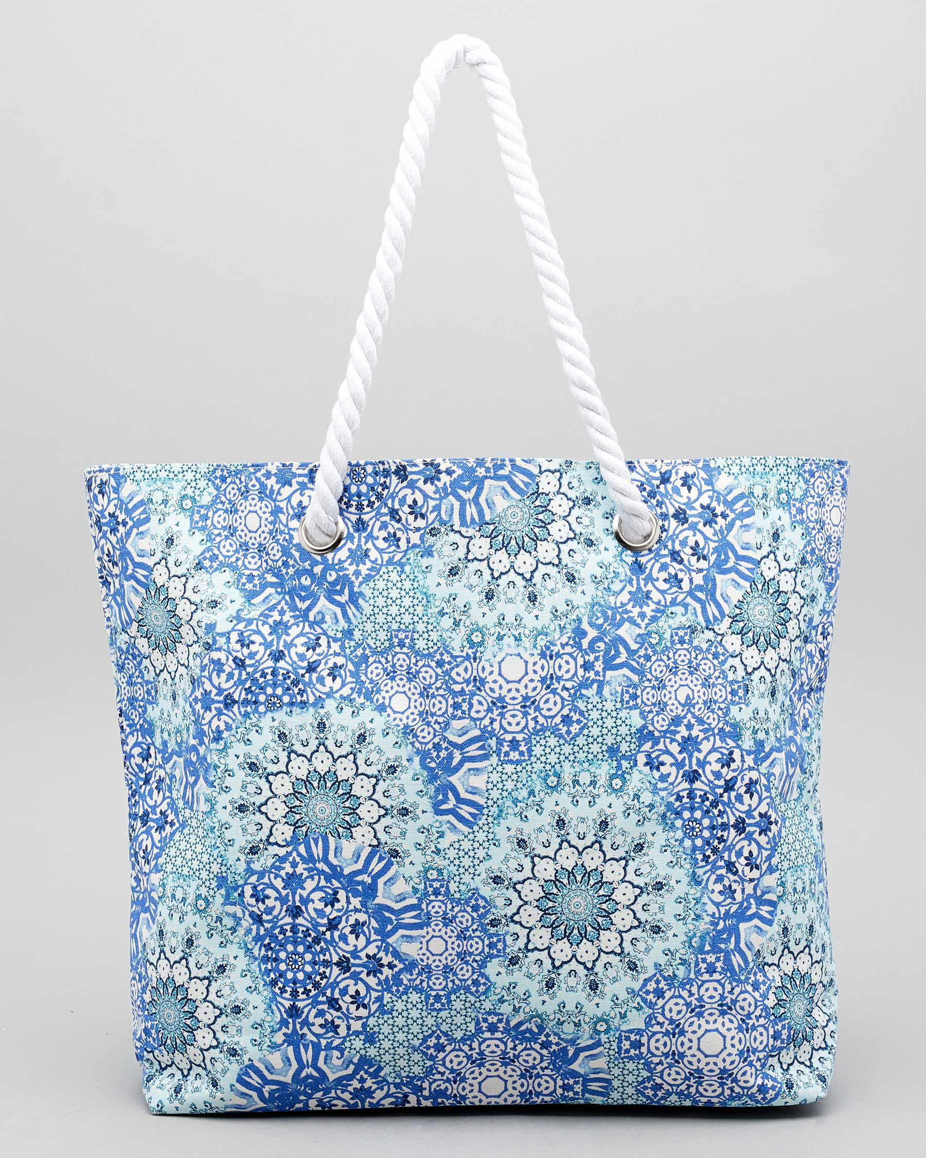 Shop Mooloola Cosmo Beach Bag In Blue - Fast Shipping & Easy Returns ...