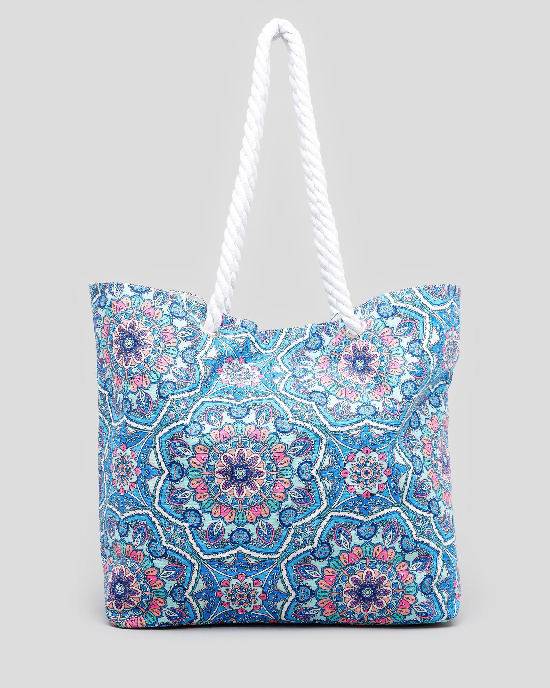 Shop Mooloola Universe Beach Bag In Blue/pink - Fast Shipping & Easy ...