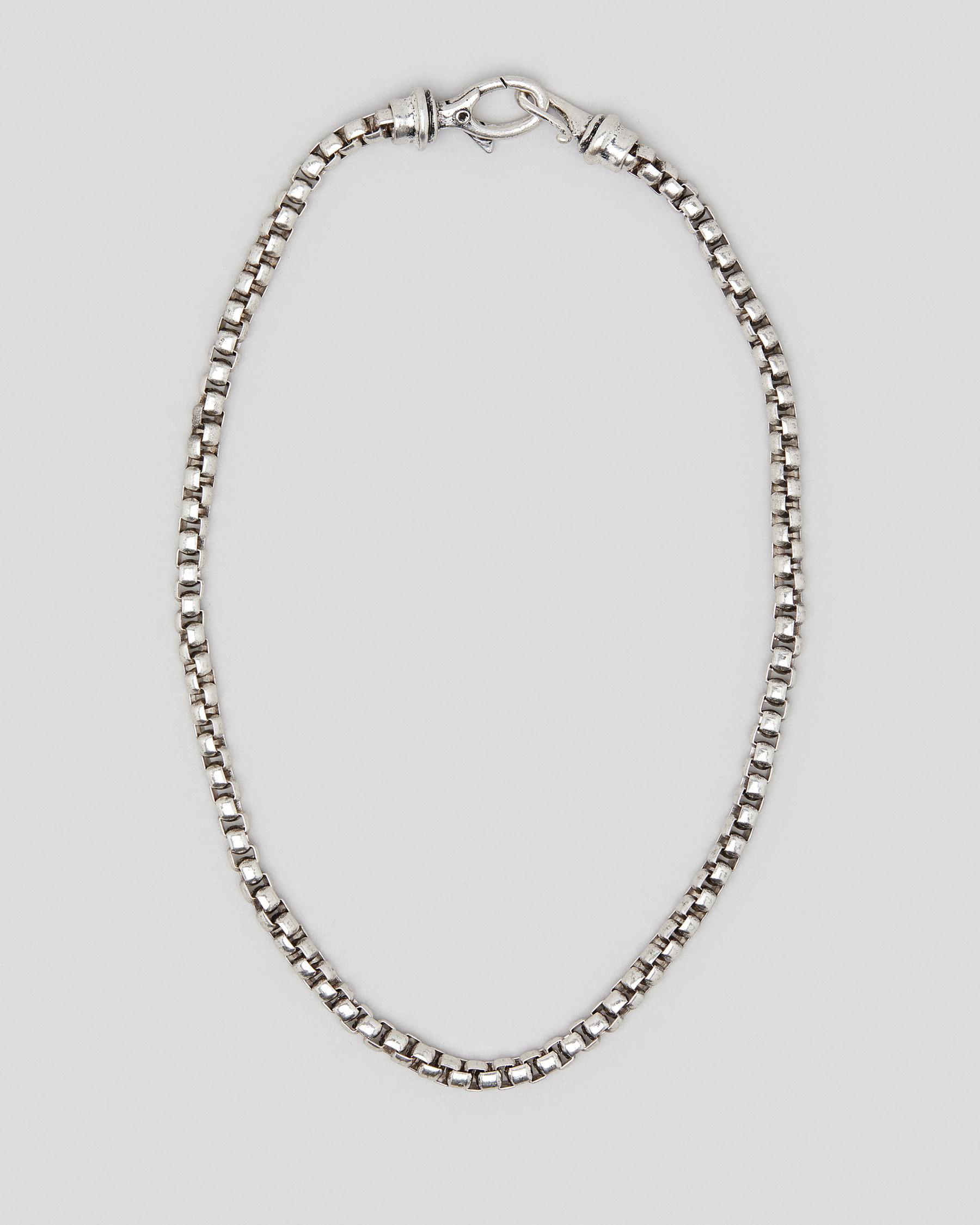 Shop Classics 77 Heavy Chain Choker Necklace In Silver - Fast Shipping ...