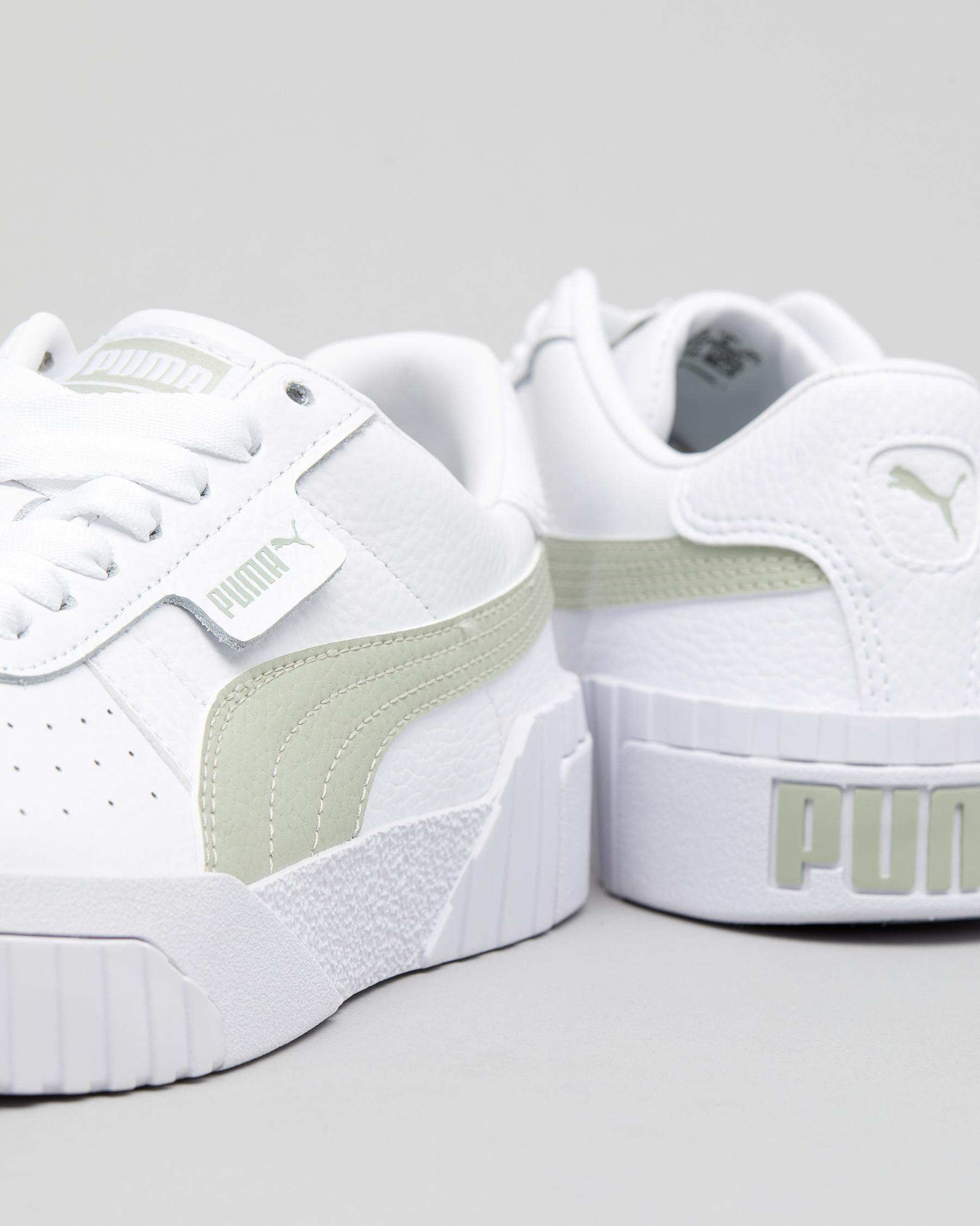 Shop Puma Womens Cali Shoes In White/desert Sage - Fast Shipping & Easy ...