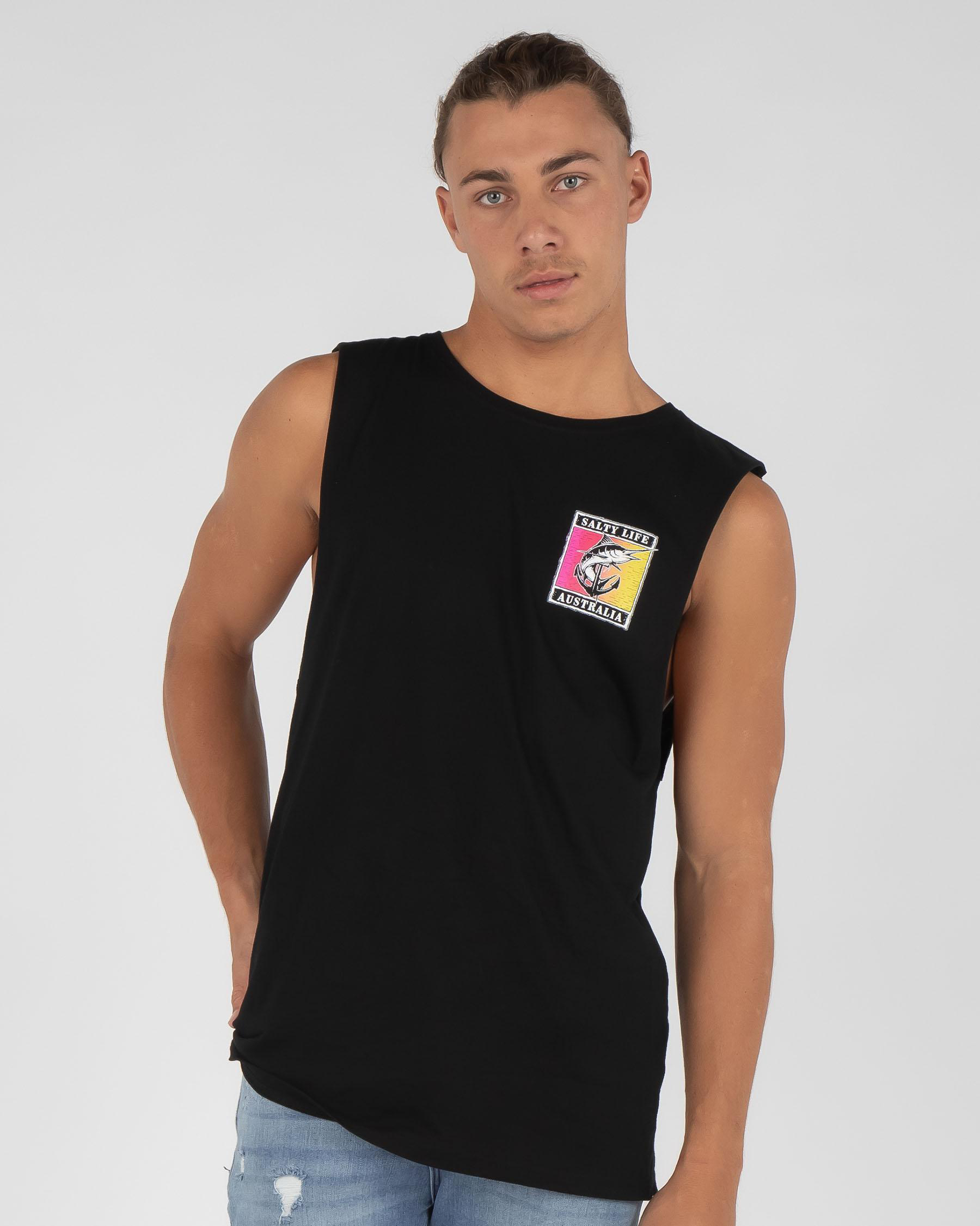 Shop Salty Life Mirage Muscle Tank In Black - Fast Shipping & Easy ...