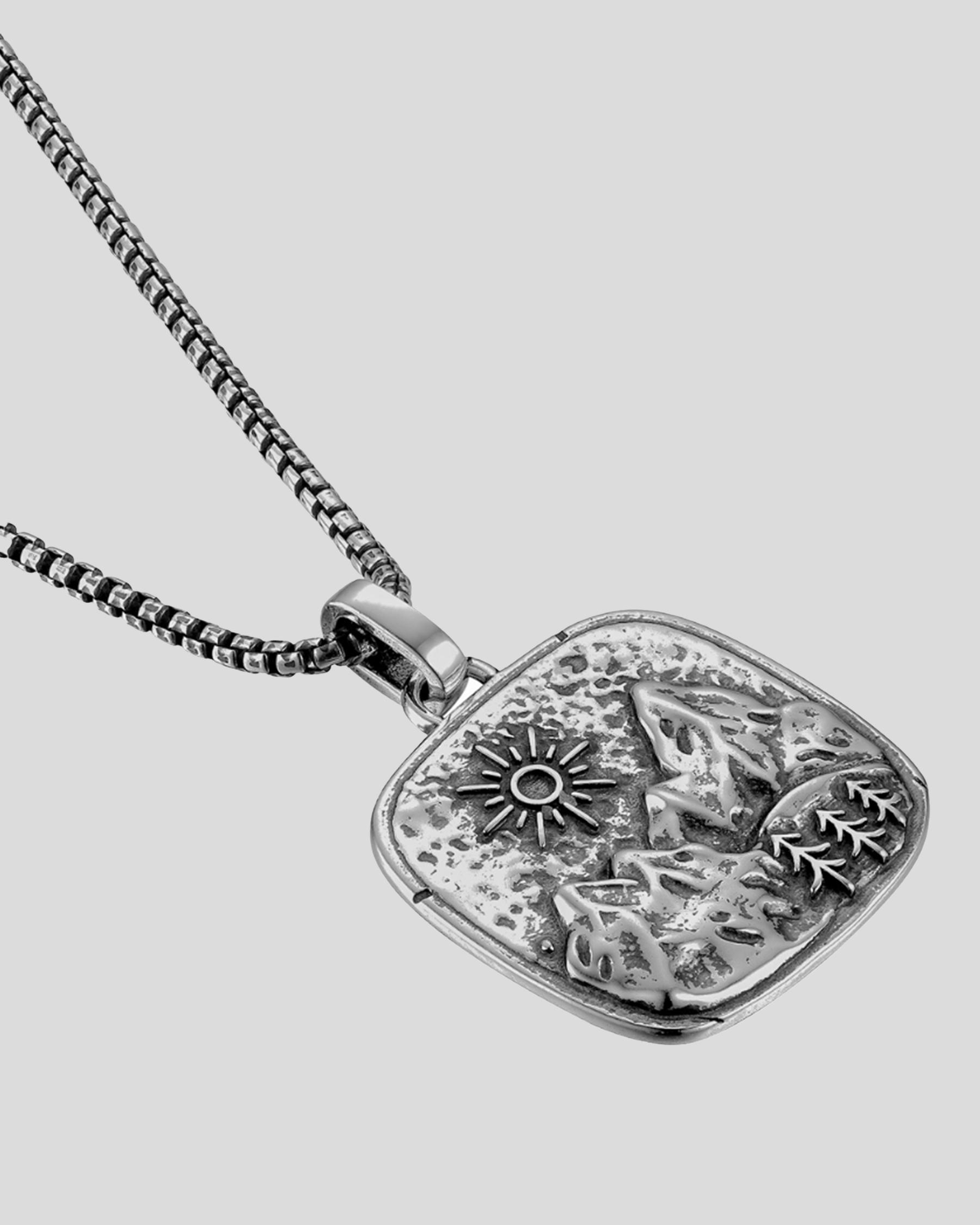 Shop Drift Culture Mountain Necklace In Silver - Fast Shipping & Easy ...