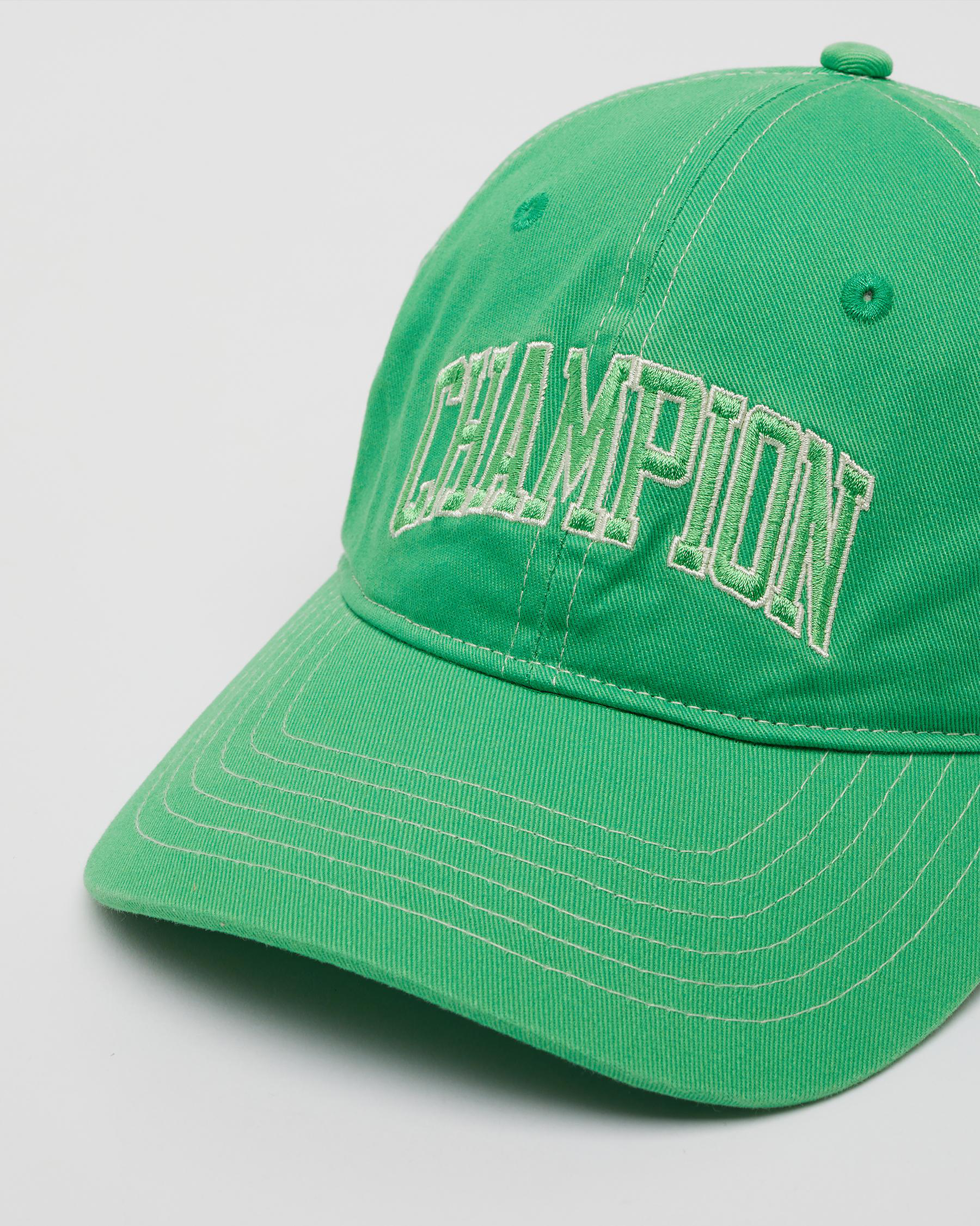 Shop Champion Contrast Stitch Cap In Green Crisp - Fast Shipping & Easy ...