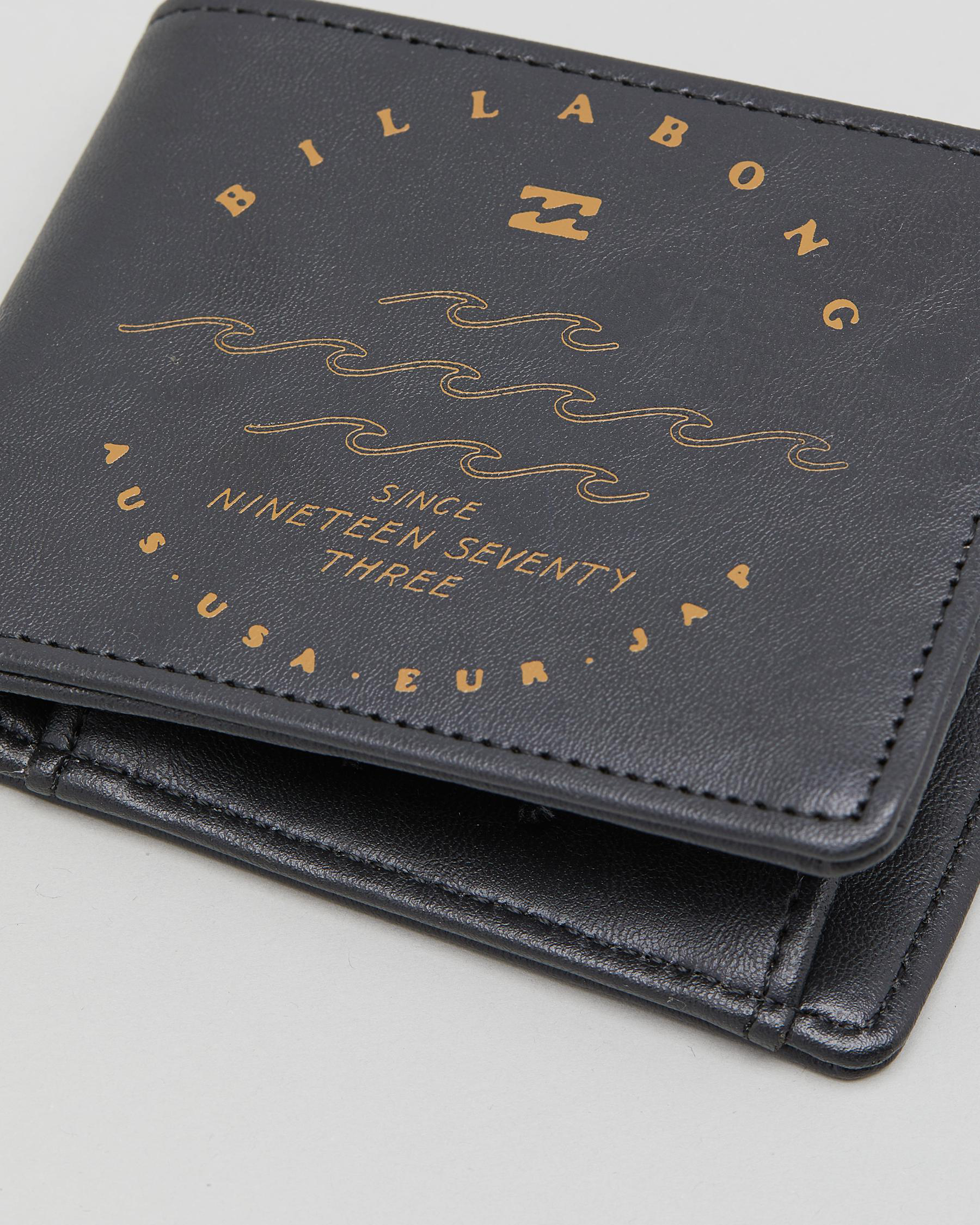 Shop Billabong Range Wallet In Black/tan - Fast Shipping & Easy Returns ...