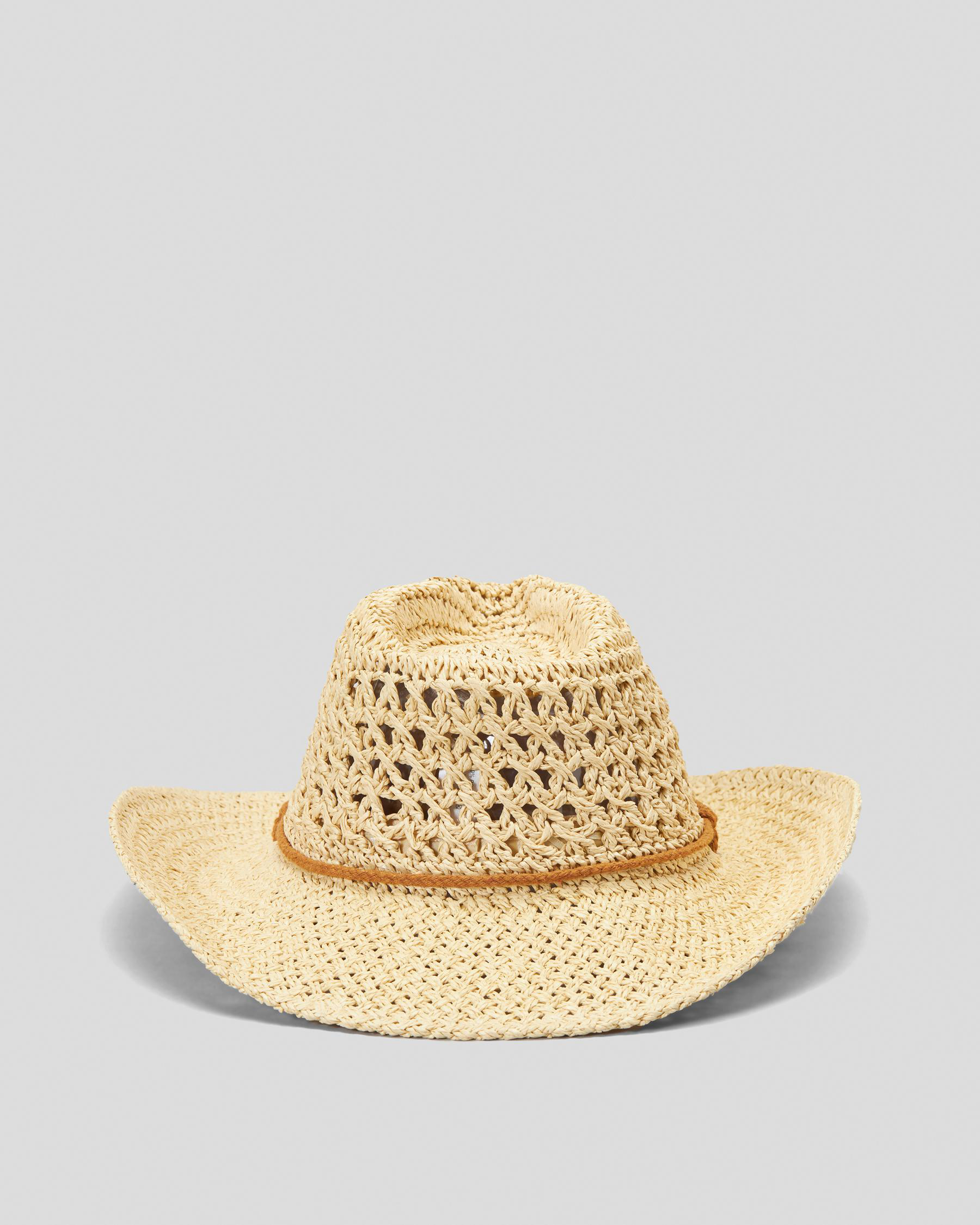 Shop Mooloola Aria Cowgirl Hat In Natural - Fast Shipping & Easy ...