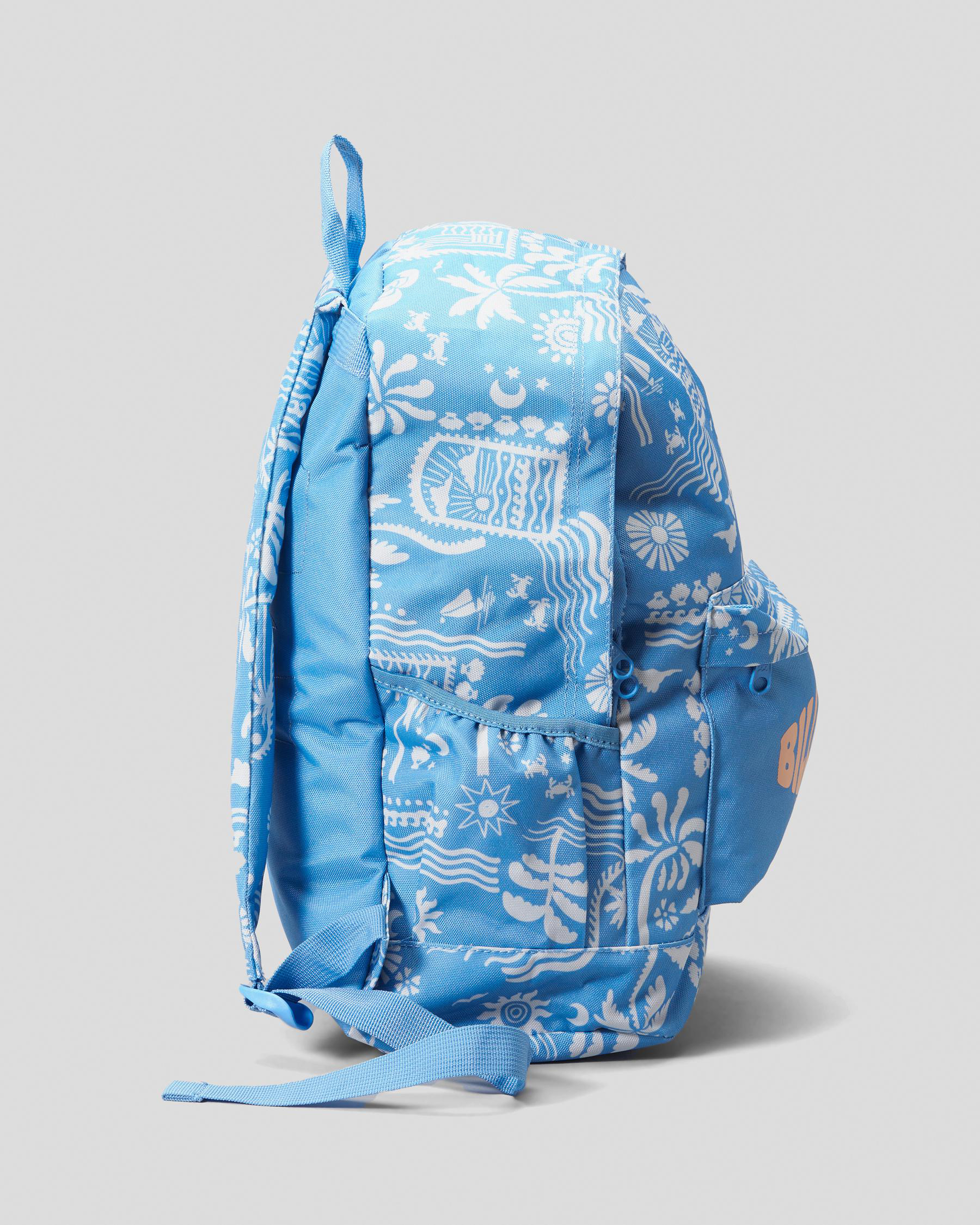 Shop Billabong Island Sun Tiki Backpack In Blue - Fast Shipping & Easy ...