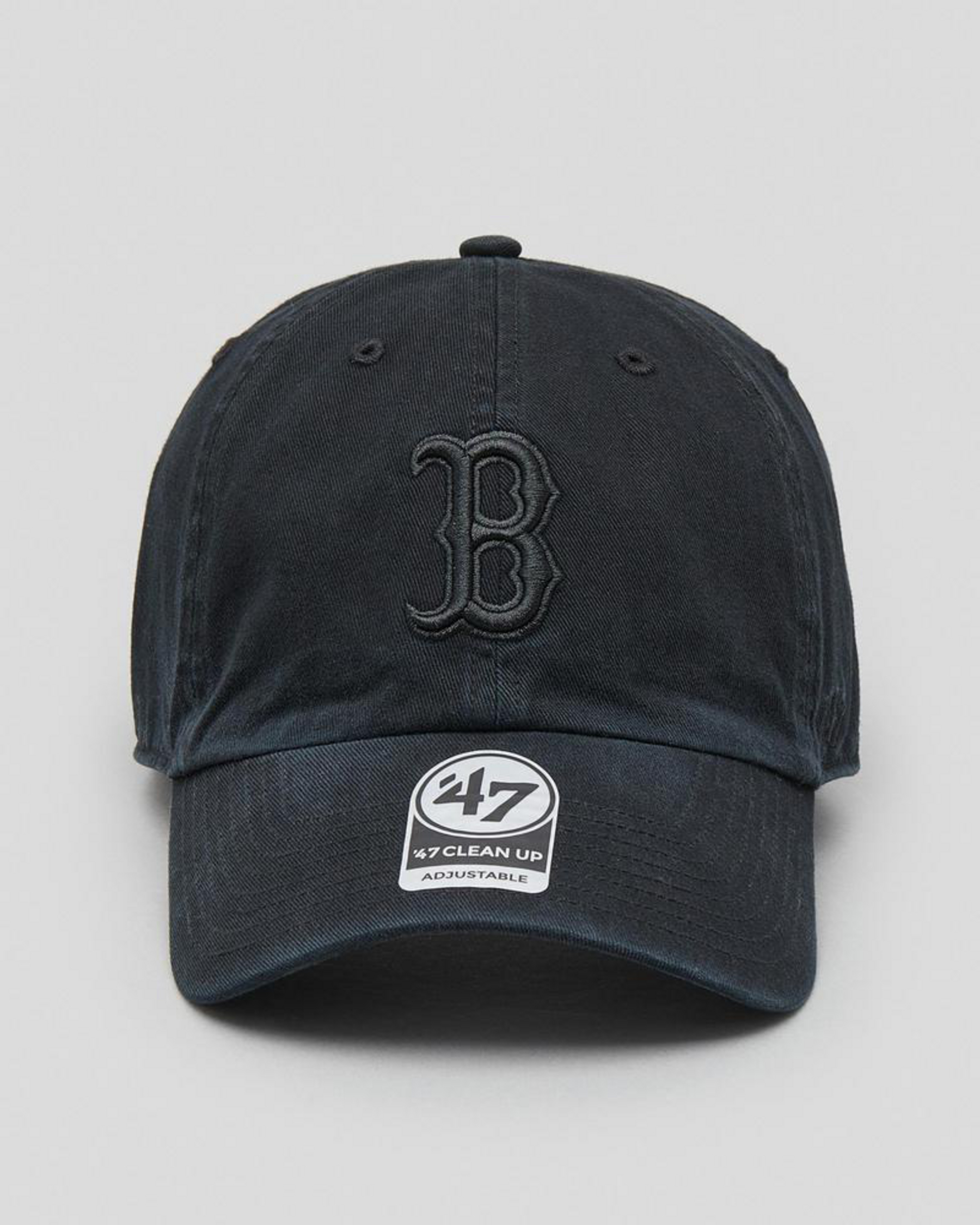 Shop Forty Seven Boston Red Sox 47 Clean Up Cap In Black/black - Fast ...