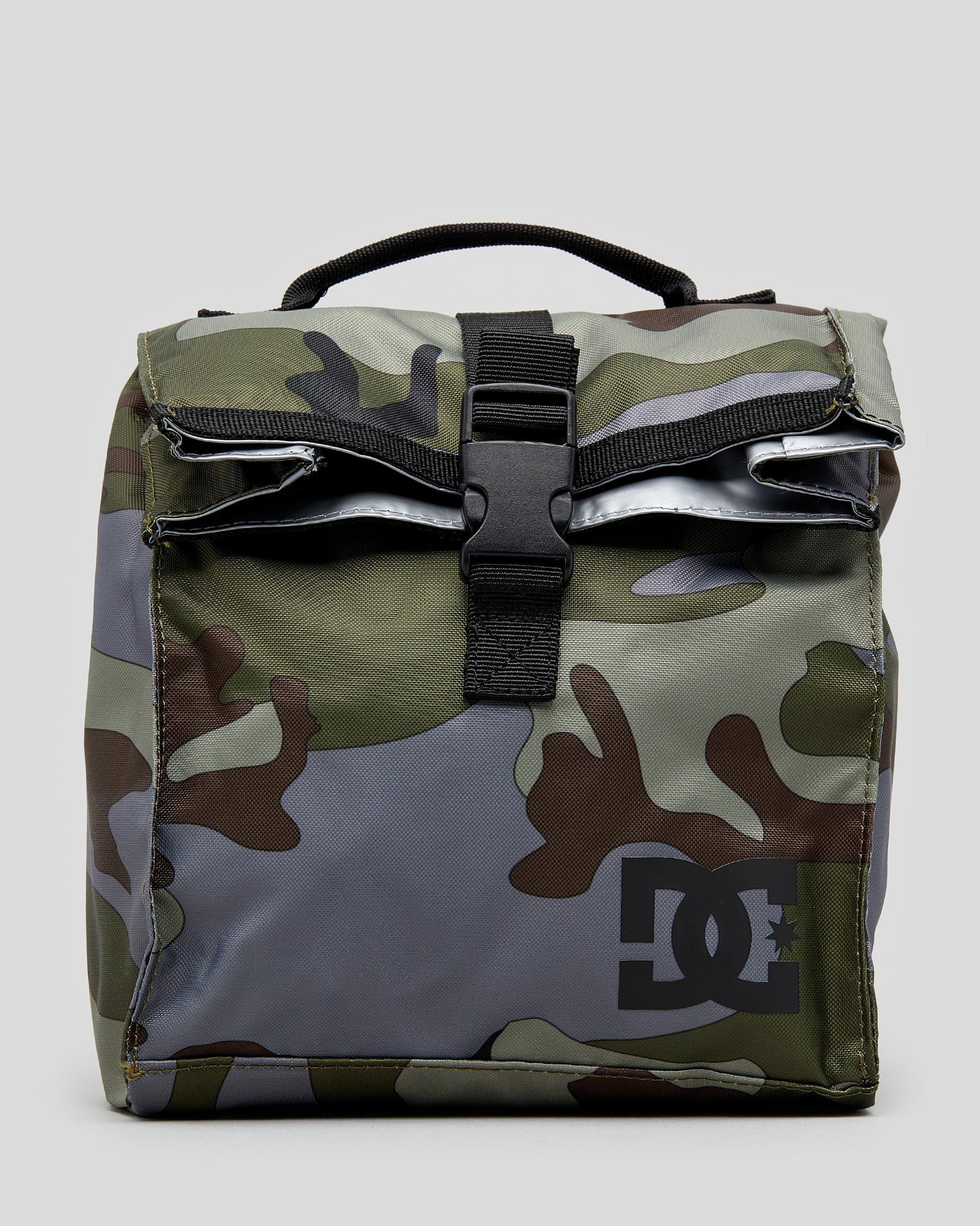 Shop DC Shoes Lunch Break Bag In Woodland Camo Castlerock - Fast ...
