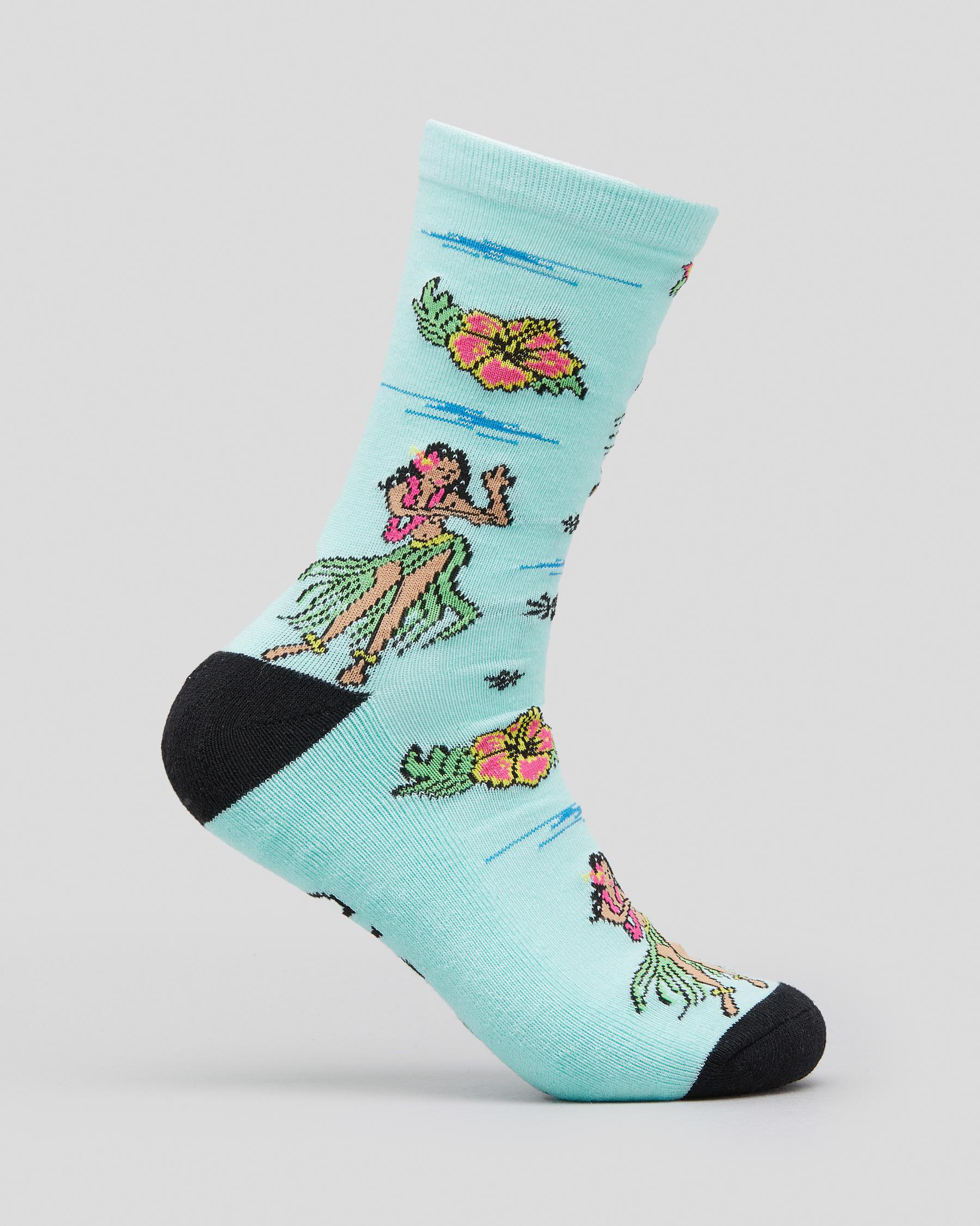 Shop Lucid Hula Hula Socks In Blue - Fast Shipping & Easy Returns ...
