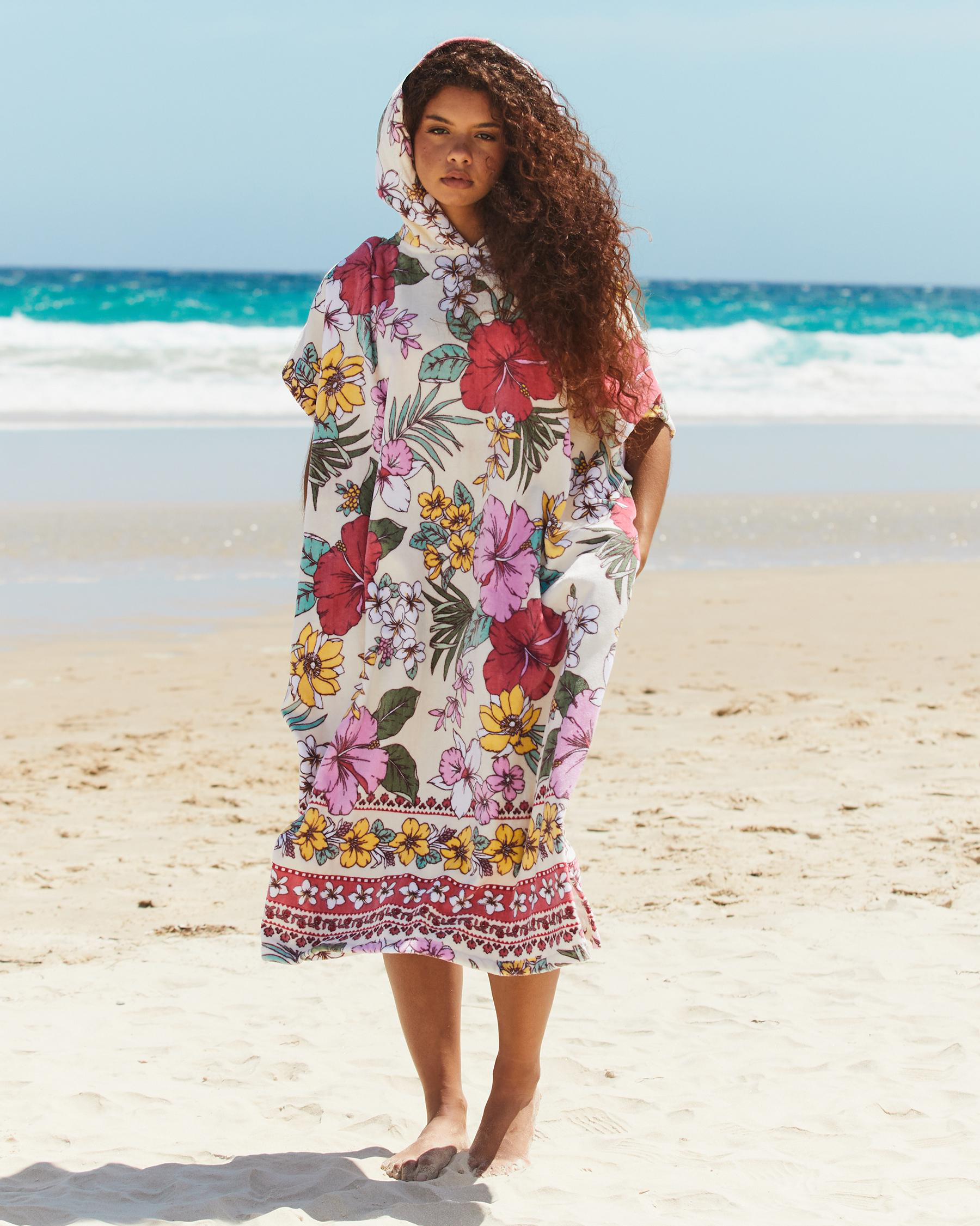 Shop Topanga Aloha Hooded Towel In White - Fast Shipping & Easy Returns ...