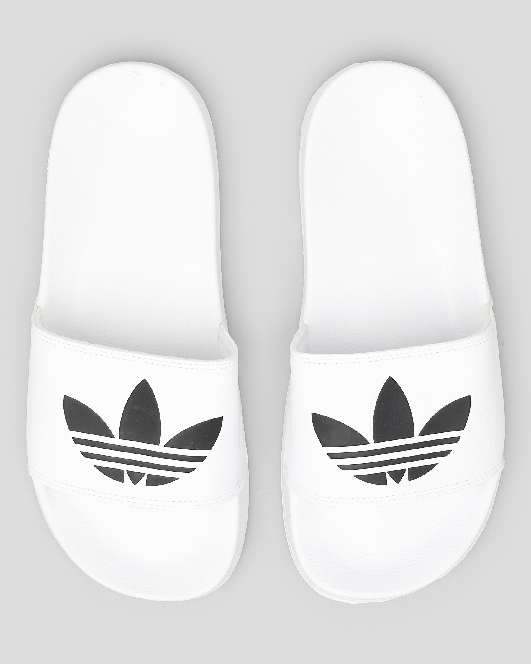Shop adidas Boys' Adilette Lite Slides In Ftwr White/core Black/ftwr ...