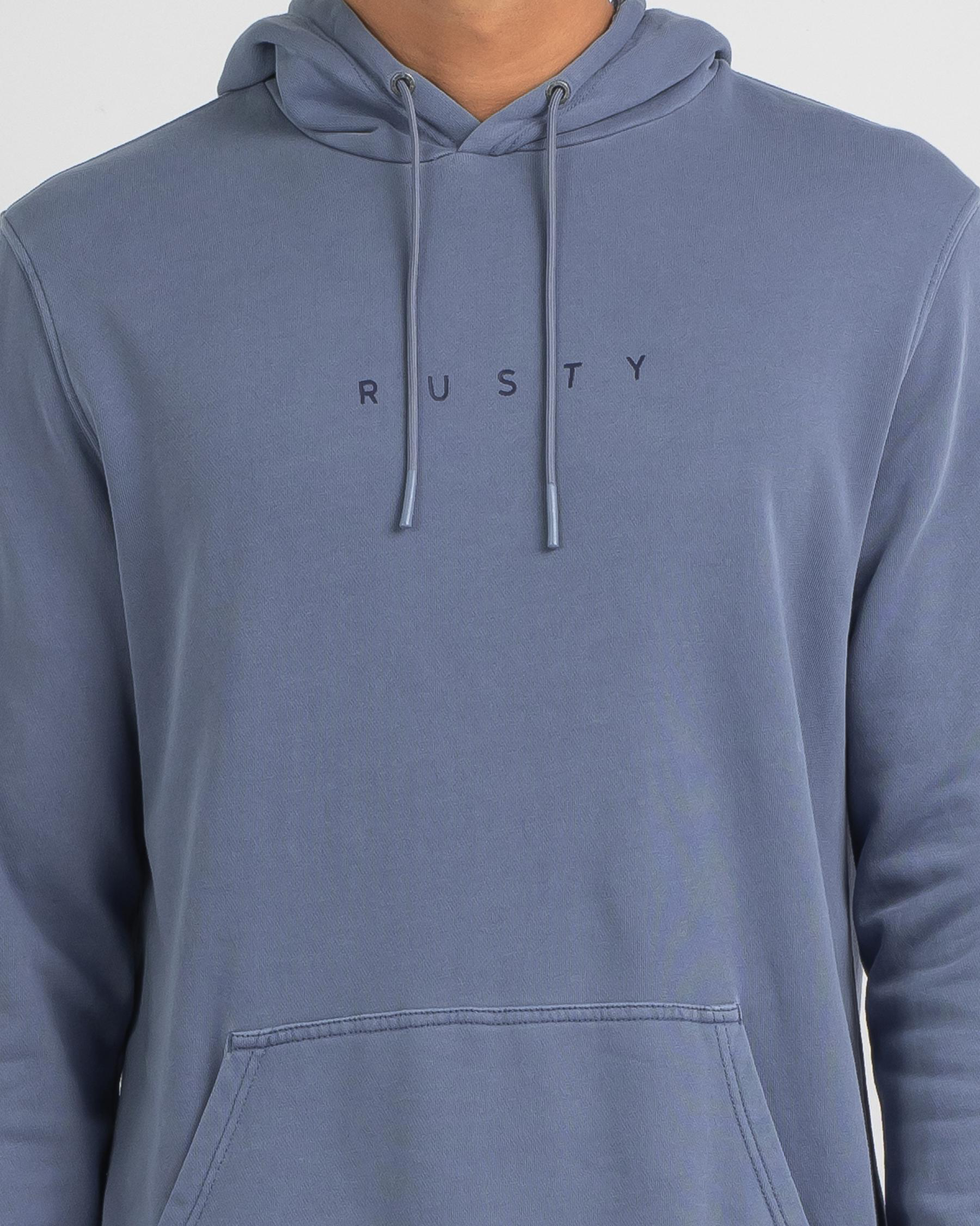 Shop Rusty Special Cut Hoodie In China Blue - Fast Shipping & Easy ...