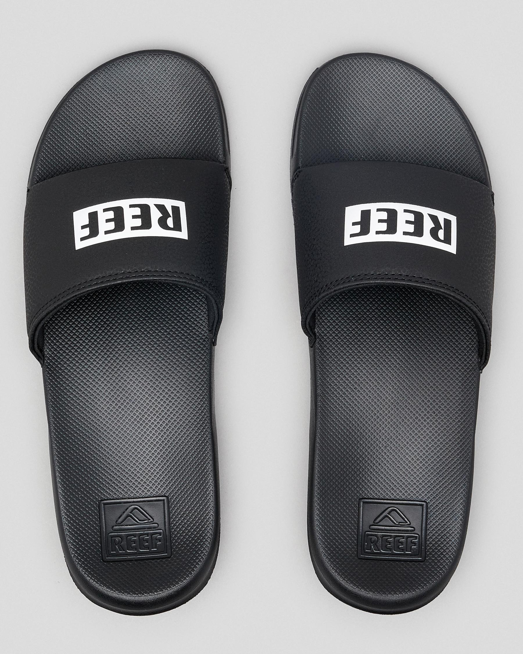 Shop Reef One Slides In Reef Black/white - Fast Shipping & Easy Returns ...