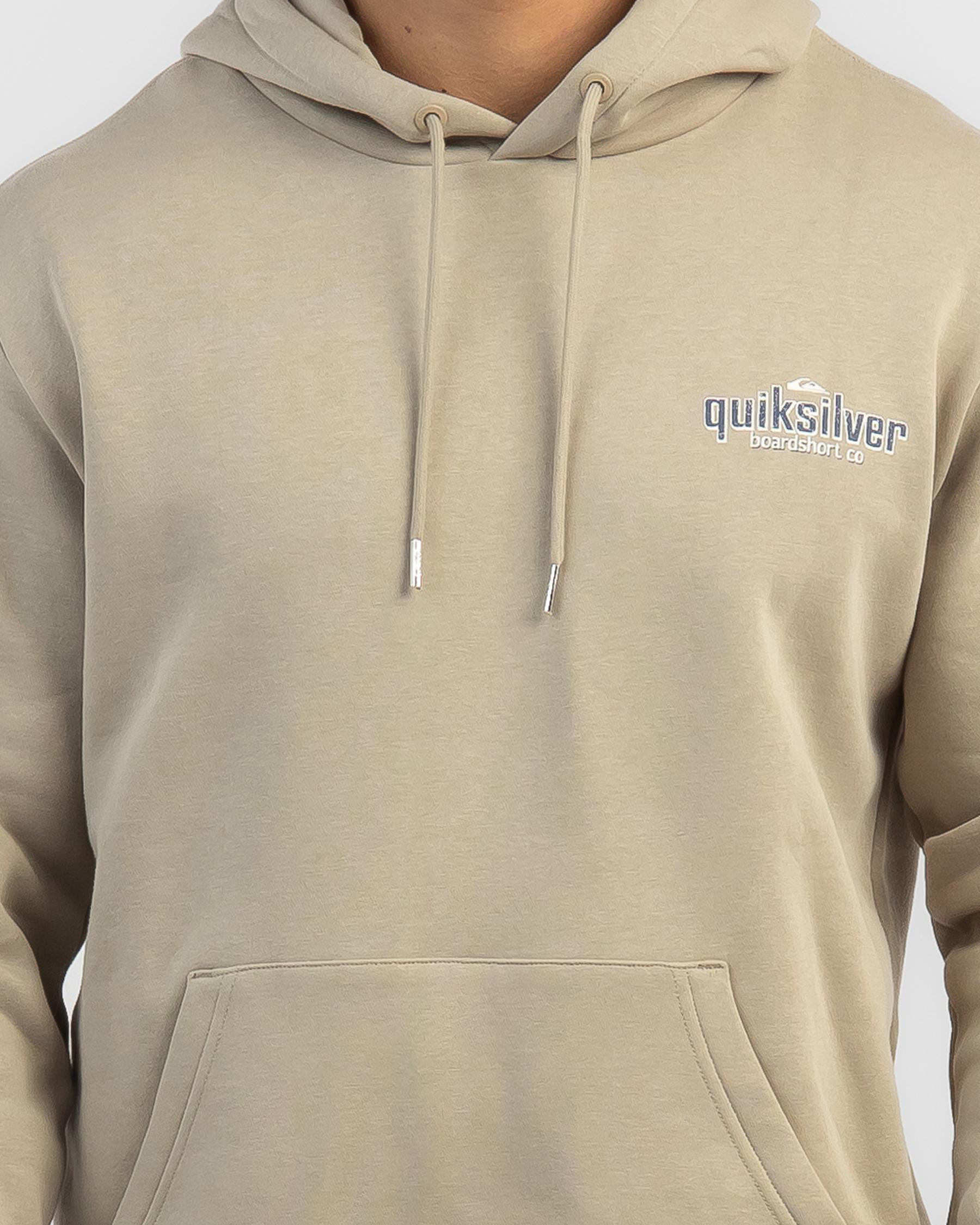 Shop Quiksilver Quik Words Hoodie In Plaza Taupe - Fast Shipping & Easy ...