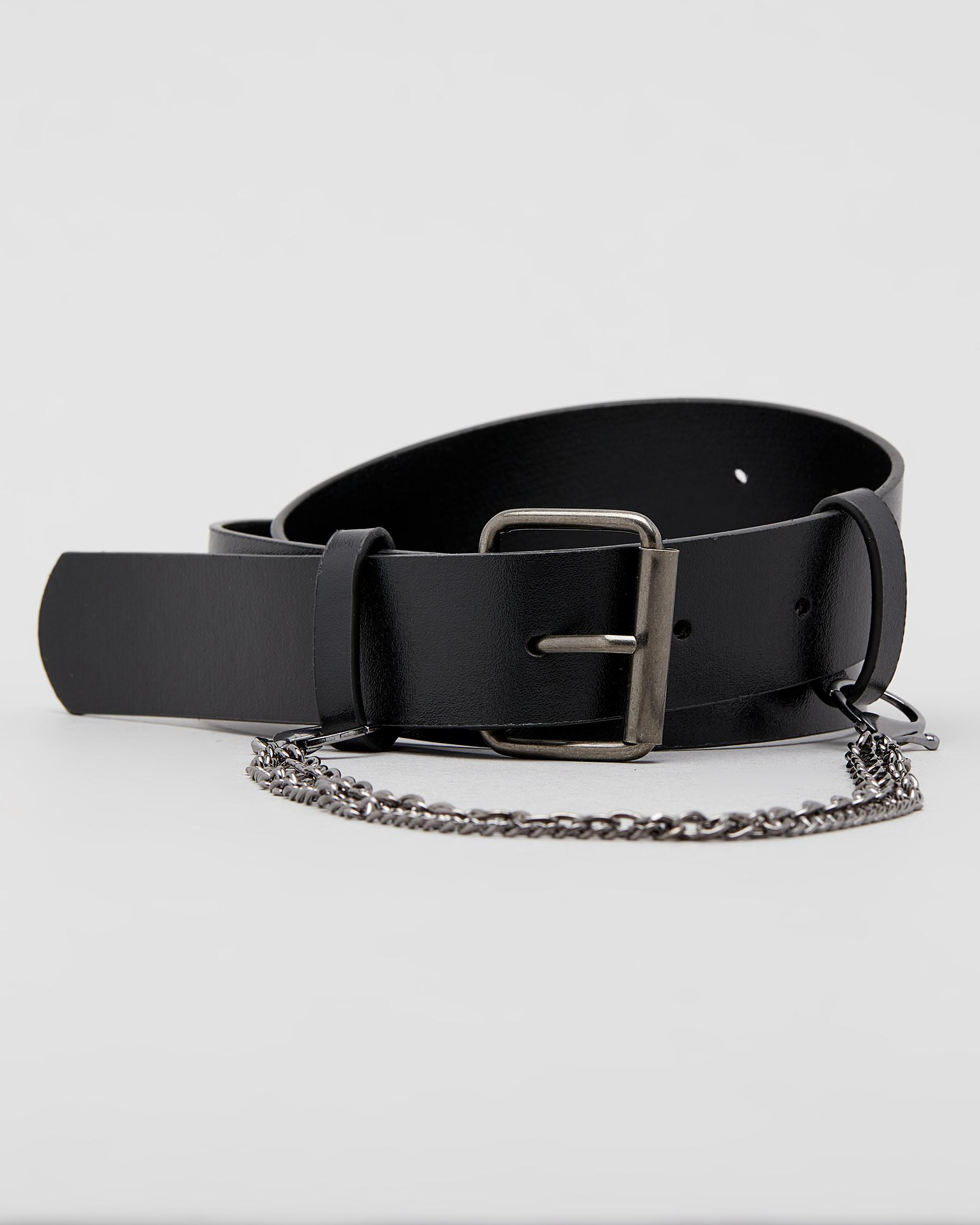 Shop Ava And Ever Nova Belt In Black/gunmetal - Fast Shipping & Easy ...
