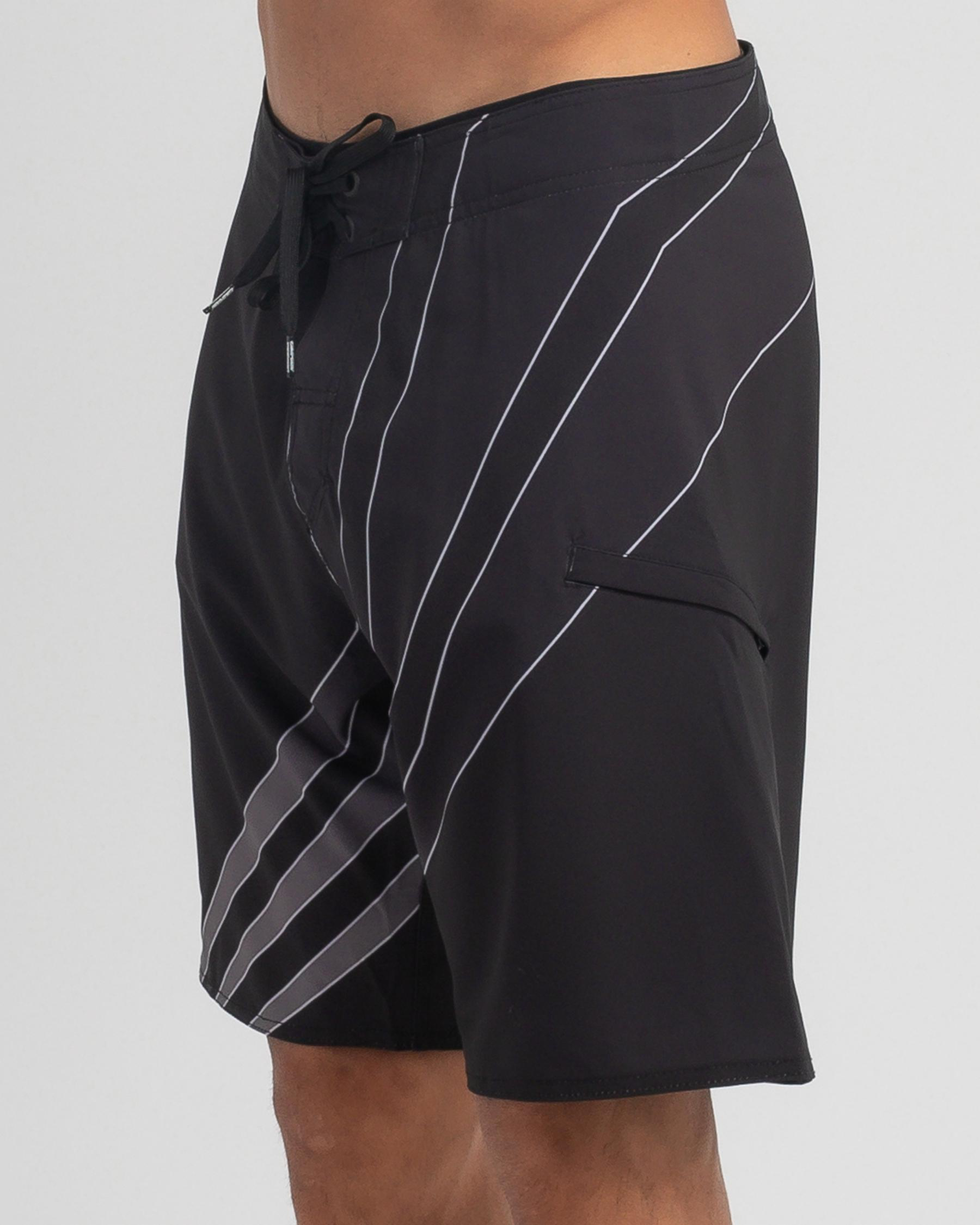 Shop Jetpilot Sideswipe Board Shorts In Black/black - Fast Shipping ...