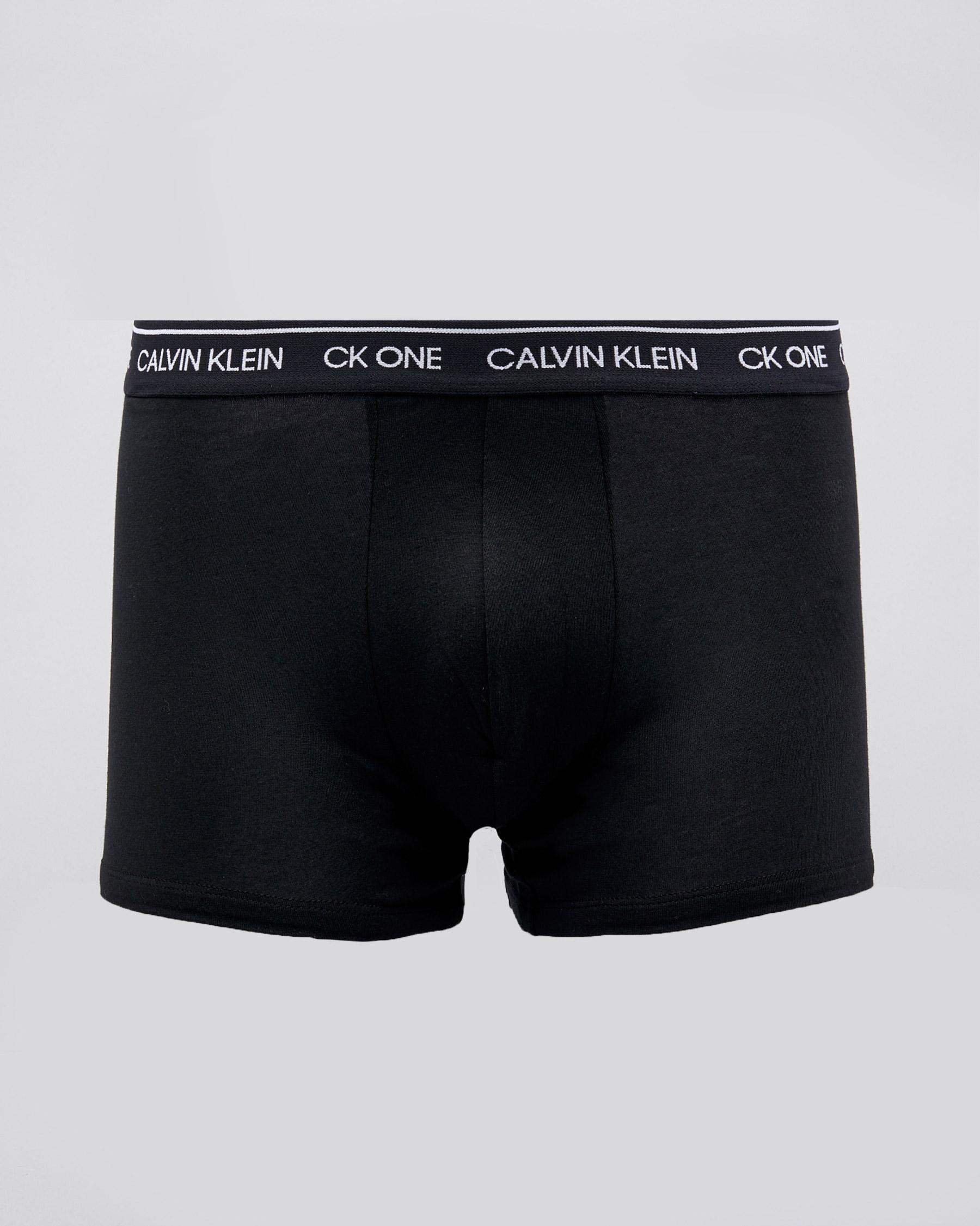Shop Calvin Klein CK One Cotton Trunks In Black - Fast Shipping & Easy ...