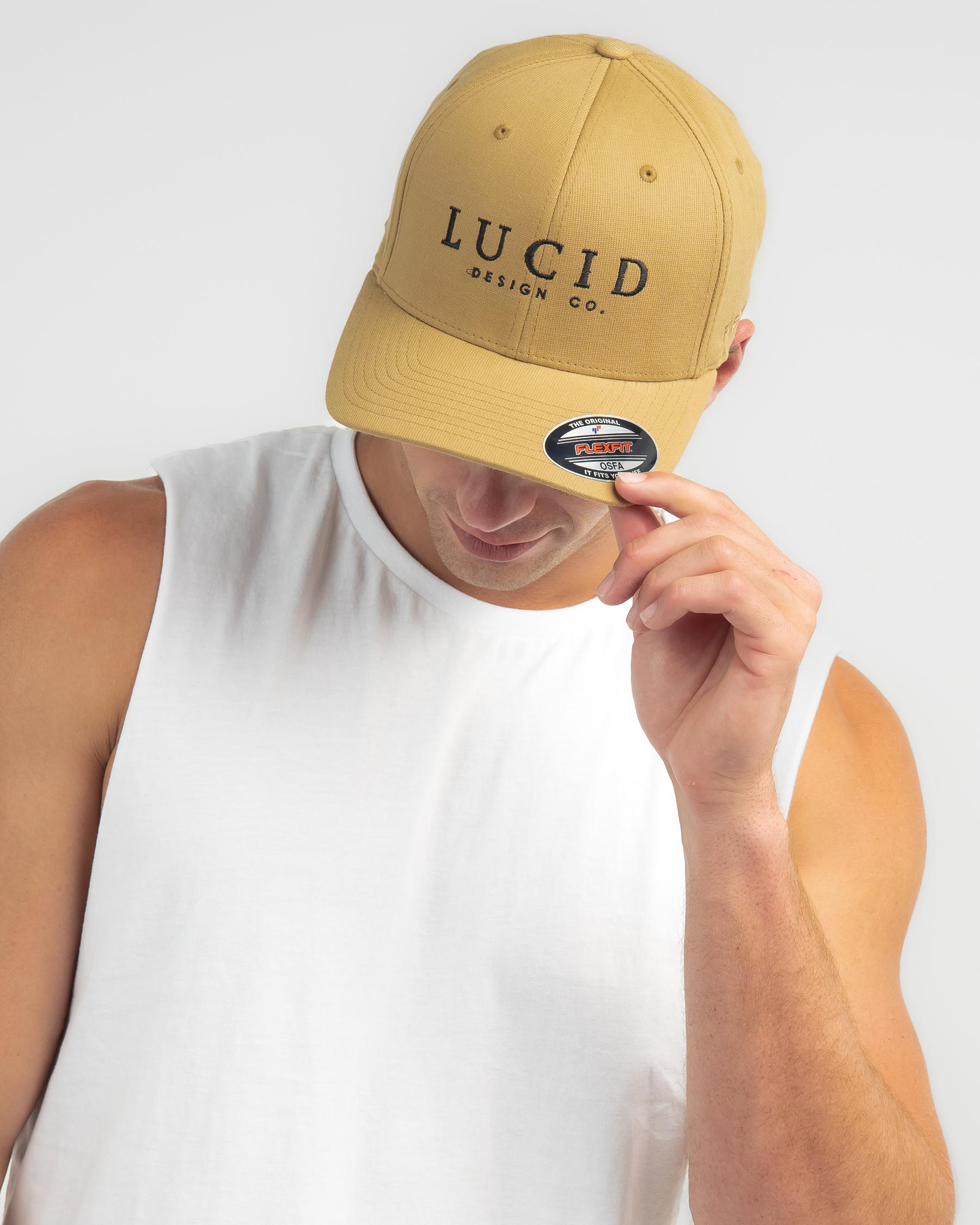 Shop Lucid Monarch Flexfit Cap In Khaki - Fast Shipping & Easy Returns ...