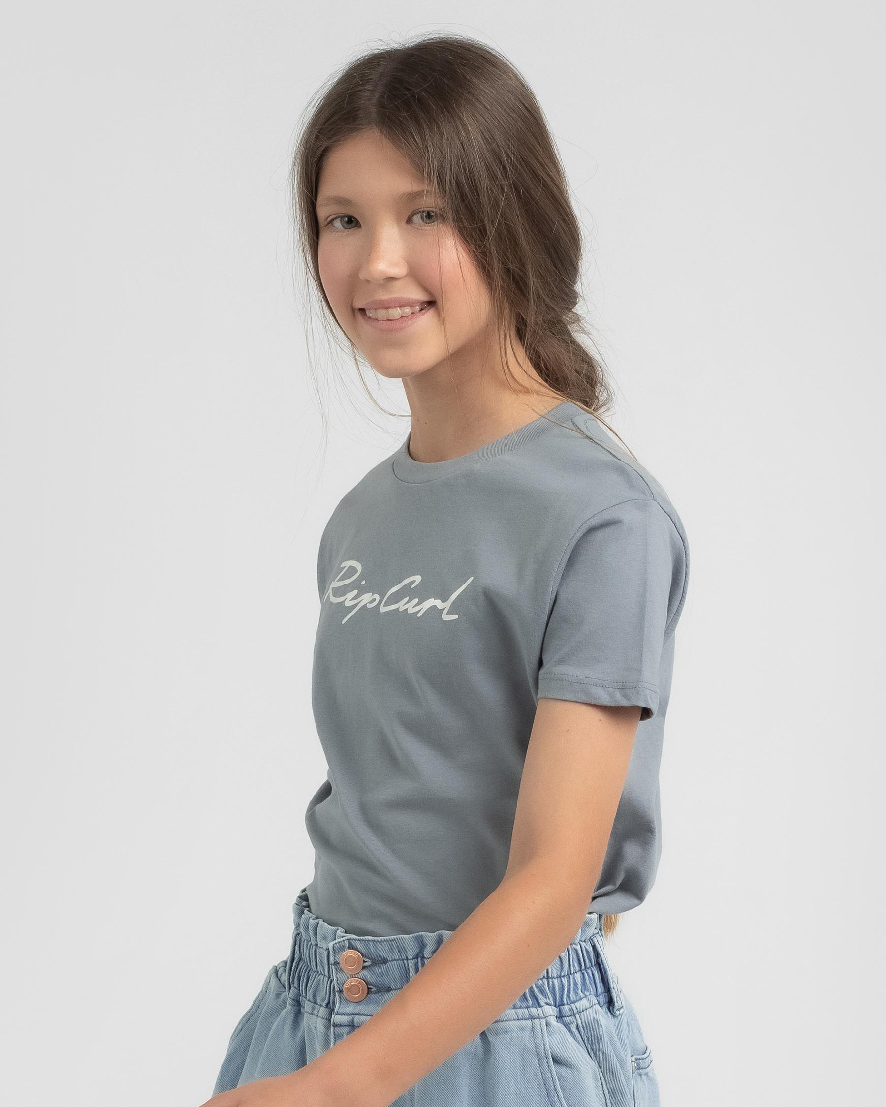 Rip Curl Girls' Sunset Waves T-Shirt In Blue Grey - FREE* Shipping ...