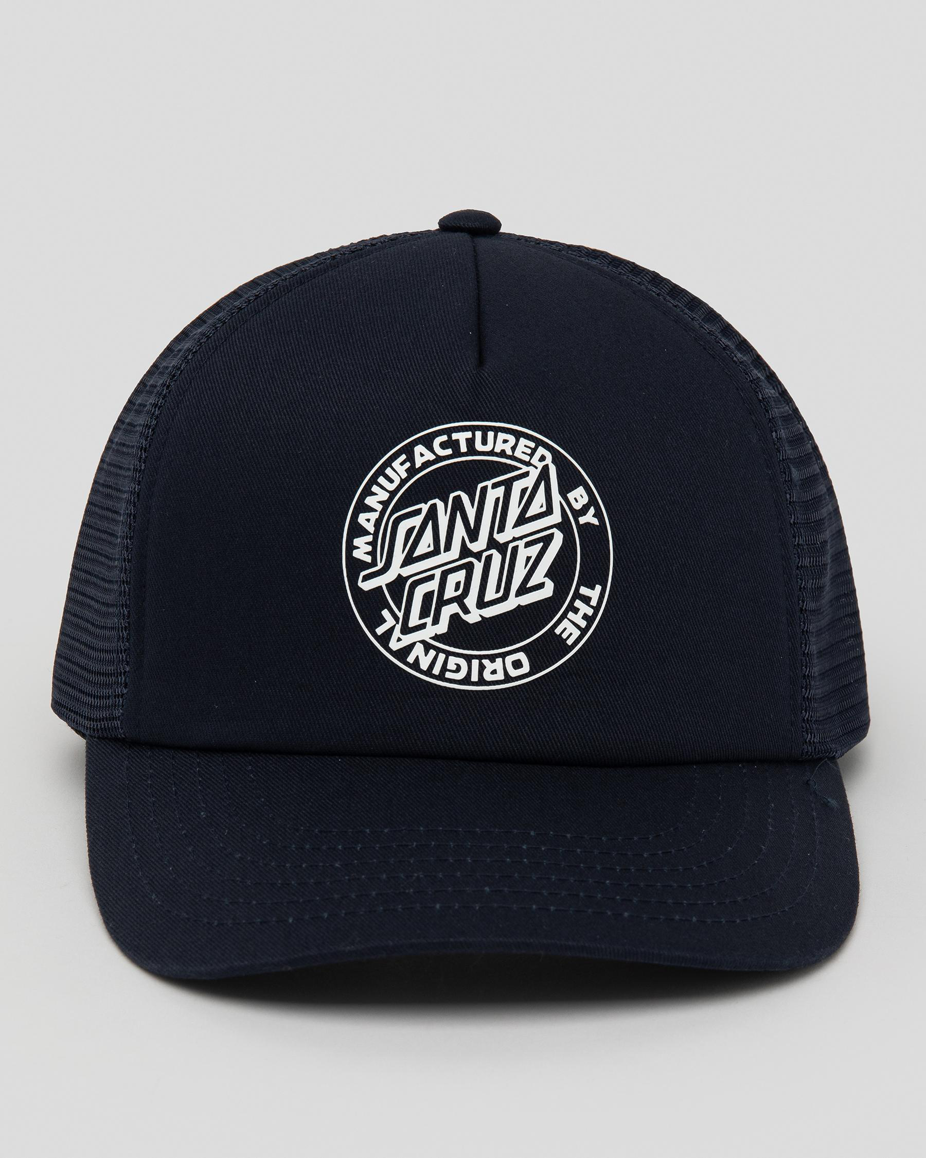 Shop Santa Cruz MFG Dot Trucker Cap In Midnight - Fast Shipping & Easy ...
