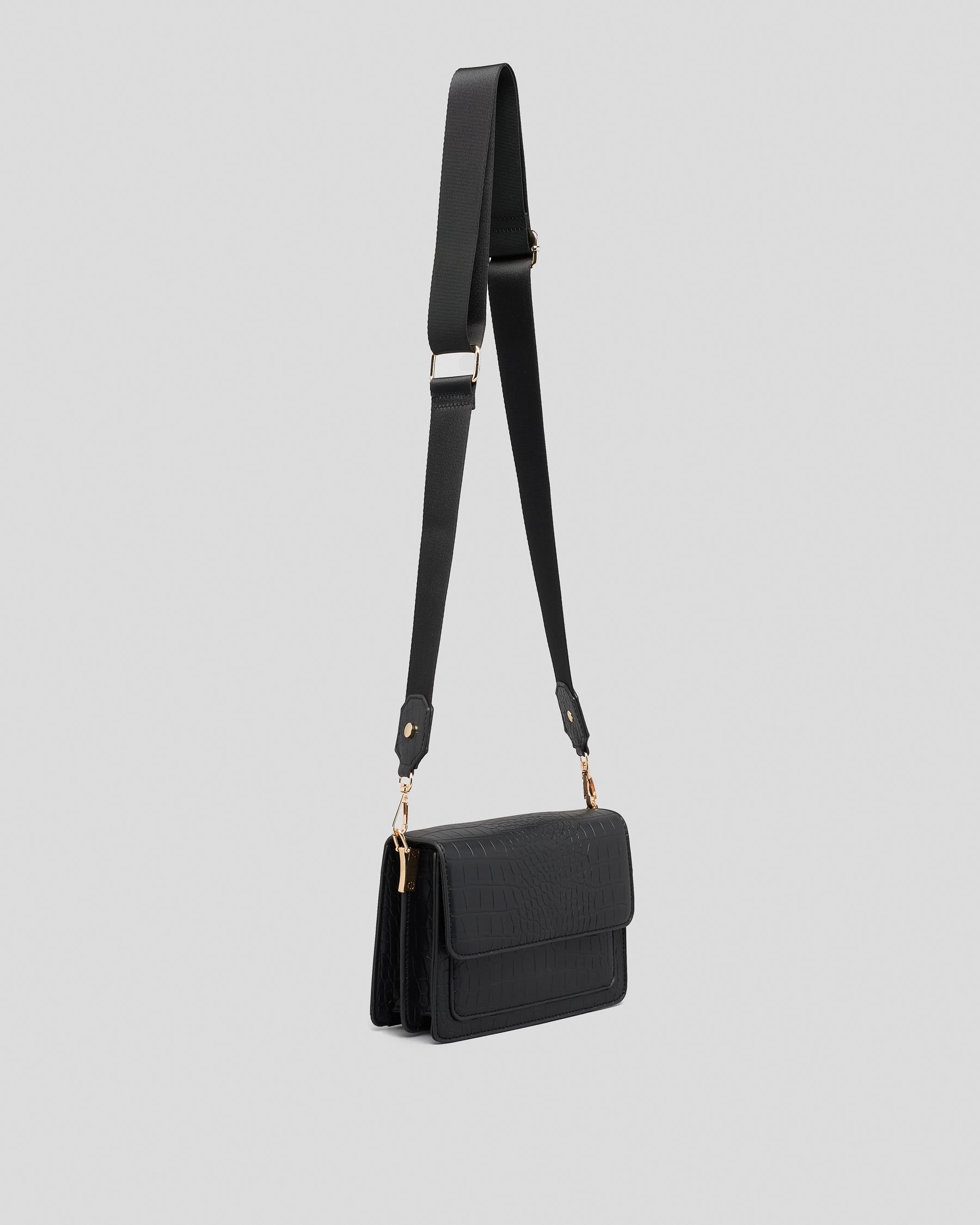 Shop Ava And Ever Mason Crossbody Bag In Black Croc - Fast Shipping ...