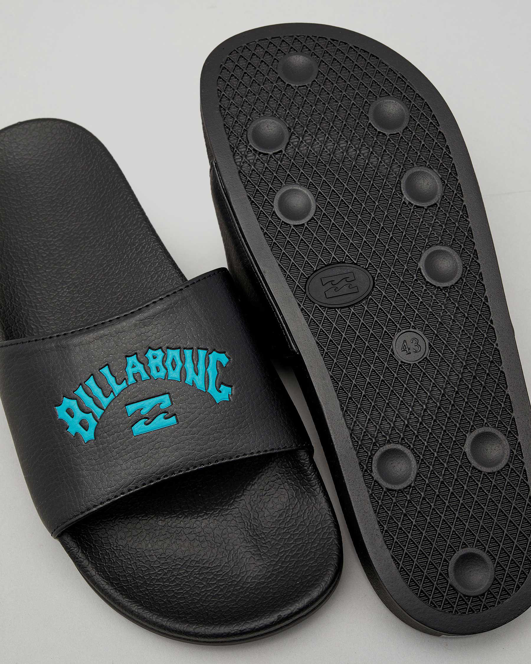 Shop Billabong Pool Slides In Black Pop - Fast Shipping & Easy Returns ...
