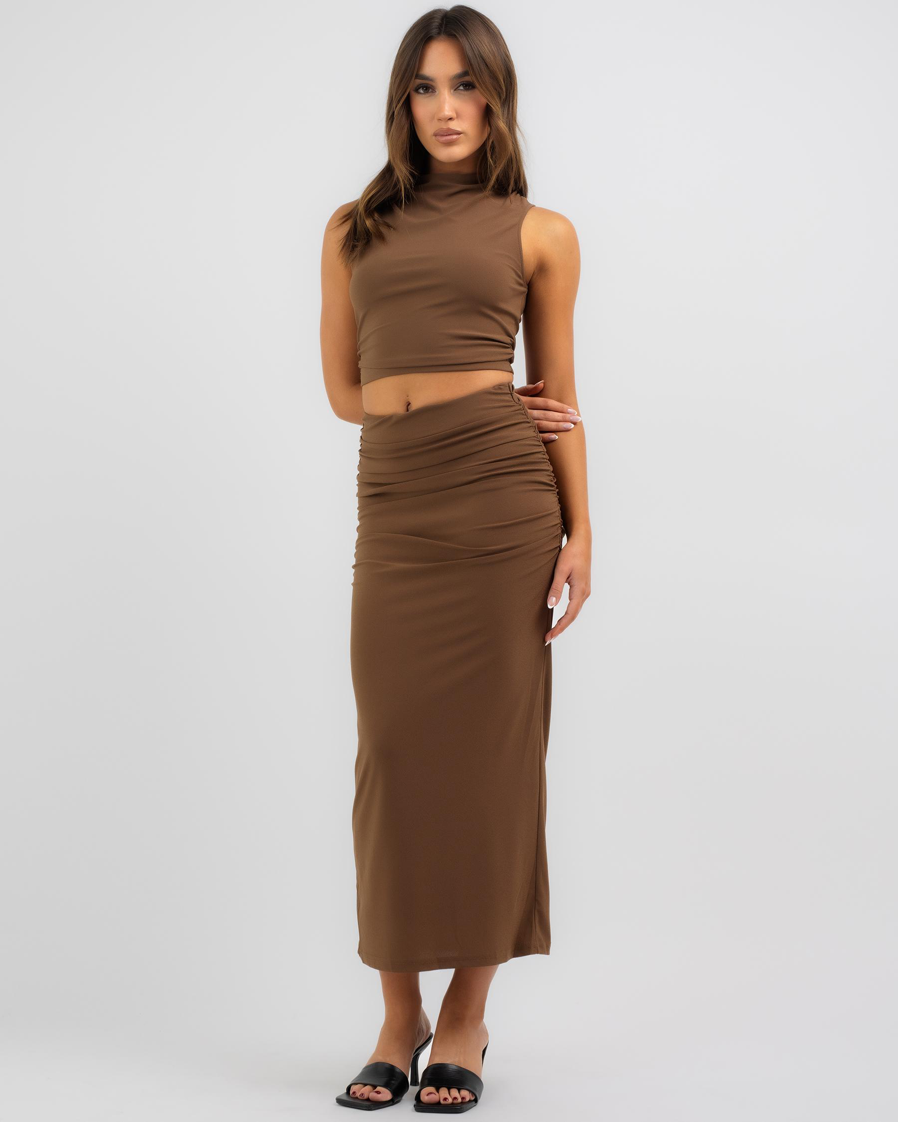 Shop Winnie & Co Fay Top In Mushroom - Fast Shipping & Easy Returns ...