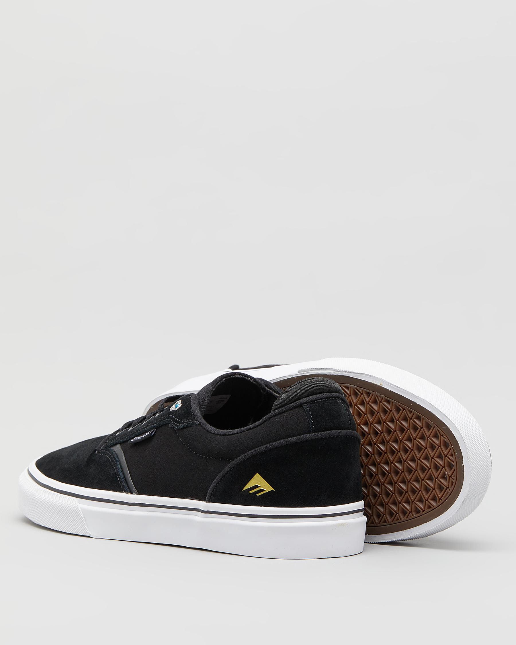 Shop Emerica Dickson Shoes In Black/white/gold - Fast Shipping & Easy ...