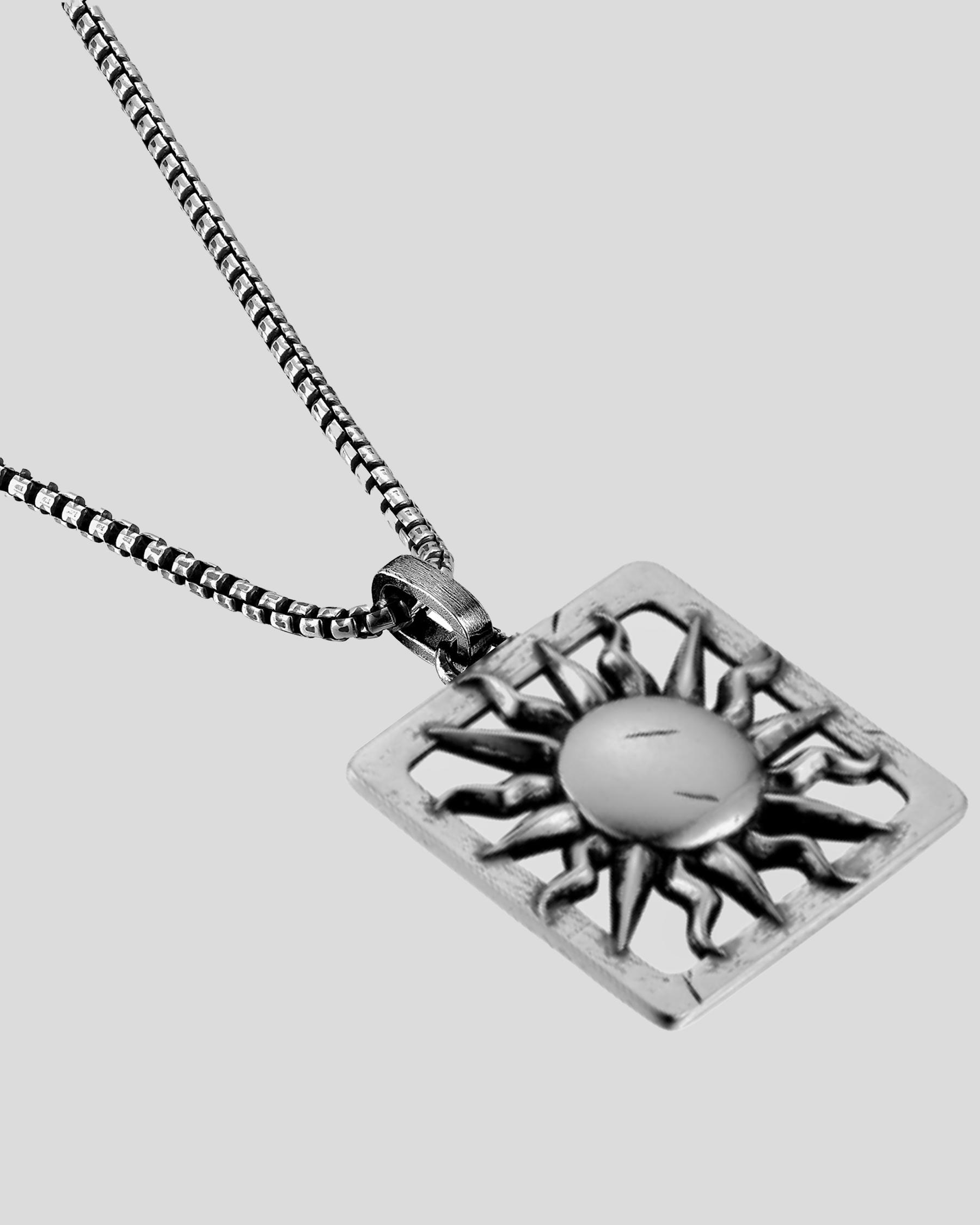 Shop Drift Culture Sun Necklace In Silver - Fast Shipping & Easy ...